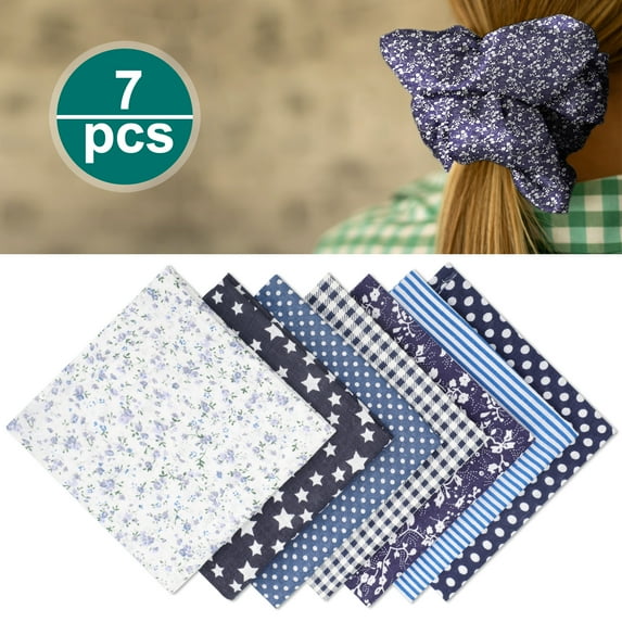 7pcs Pre-cut Floral Cotton Fabric Squares, EEEkit 20 x 20'' DIY Sewing ...