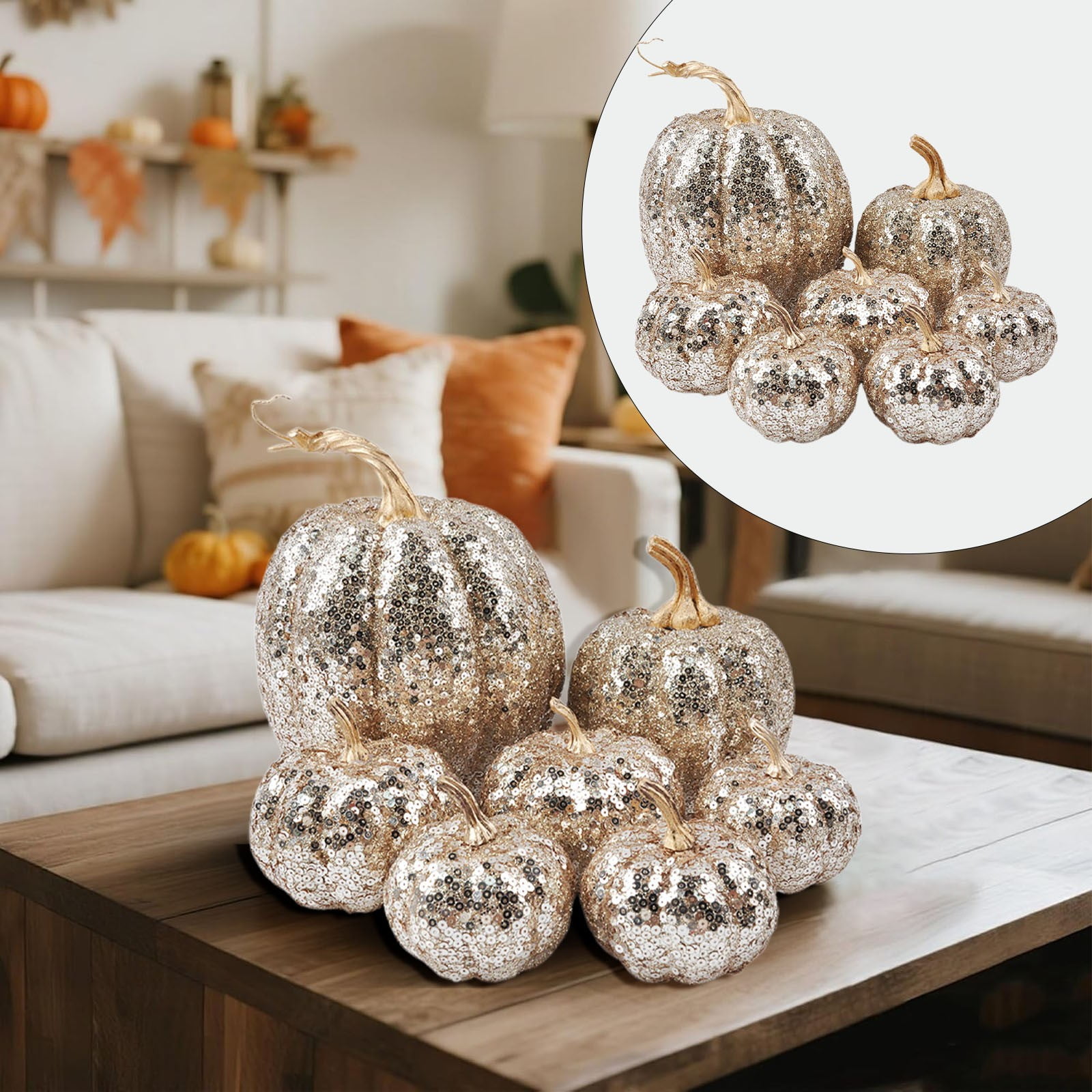 7pcs Pumpkin Decorations,Craft Pumpkins,Pumpkins For Decorating ...