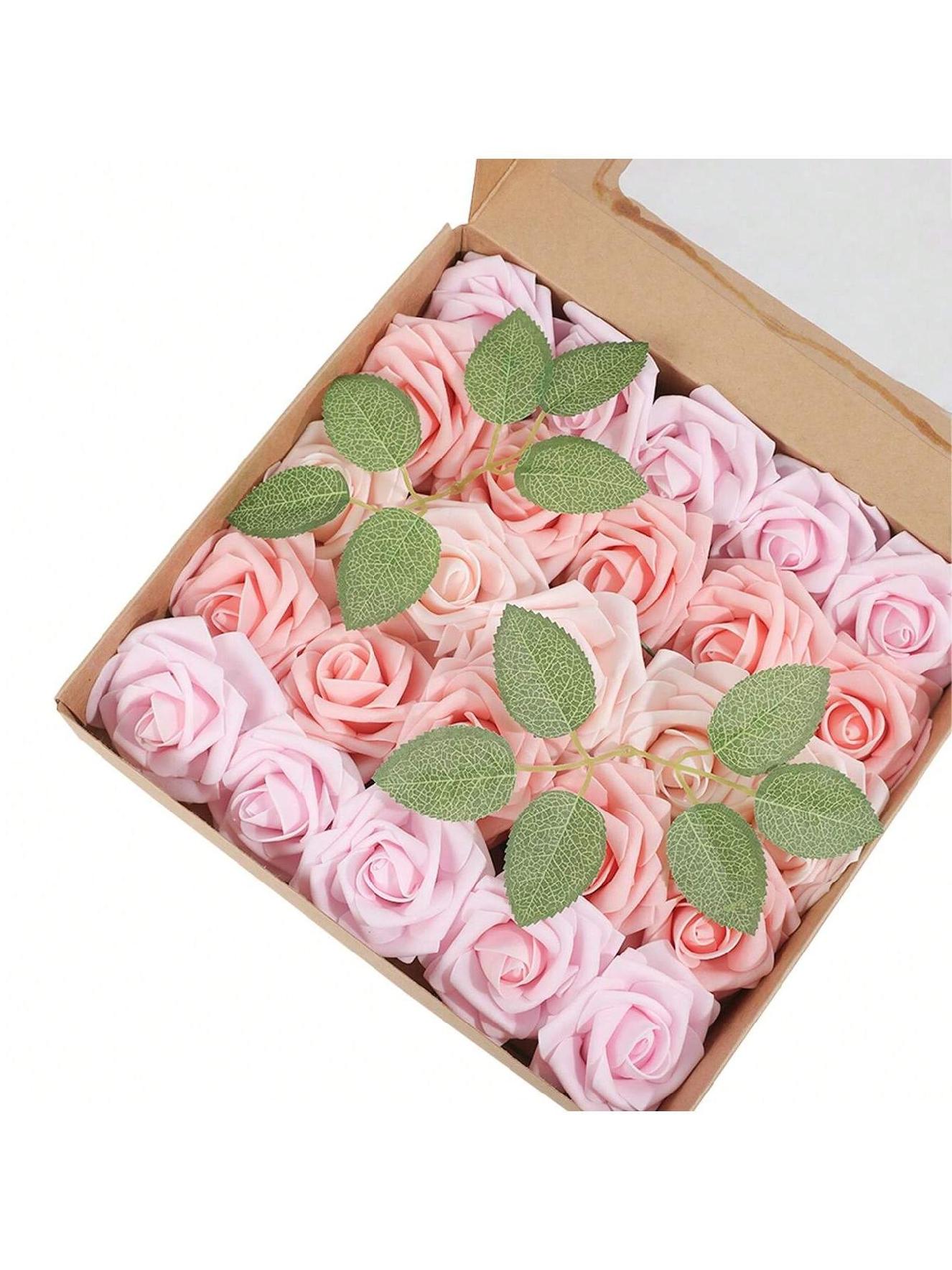 7pcs Real Touch Foam Roses Artificial Flower For Valentine Decor ...