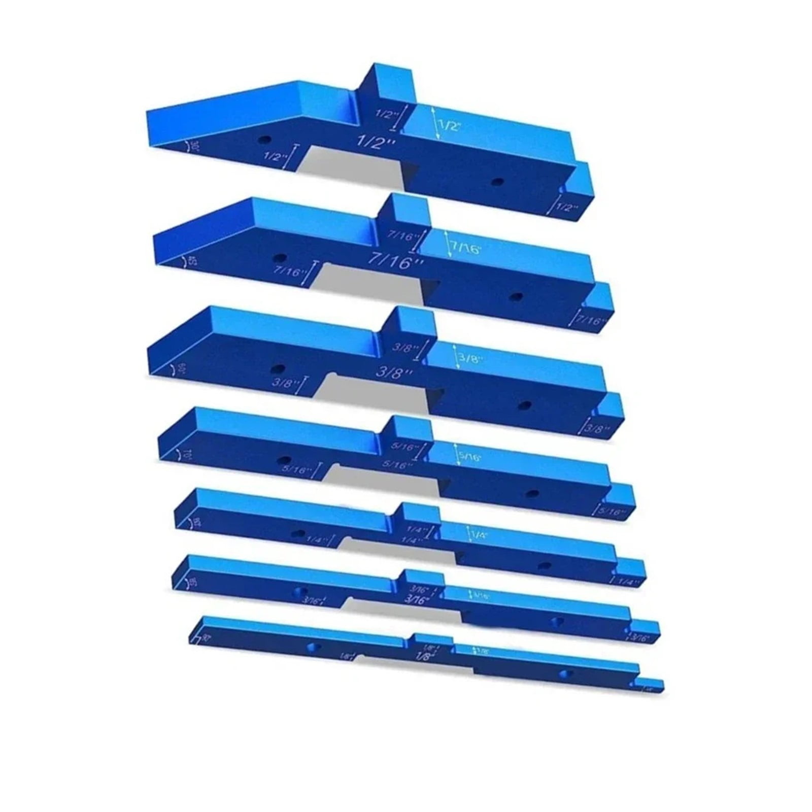 7pcs Router Table Setup Bars Aluminum Setup Blocks Height Gauge Router ...