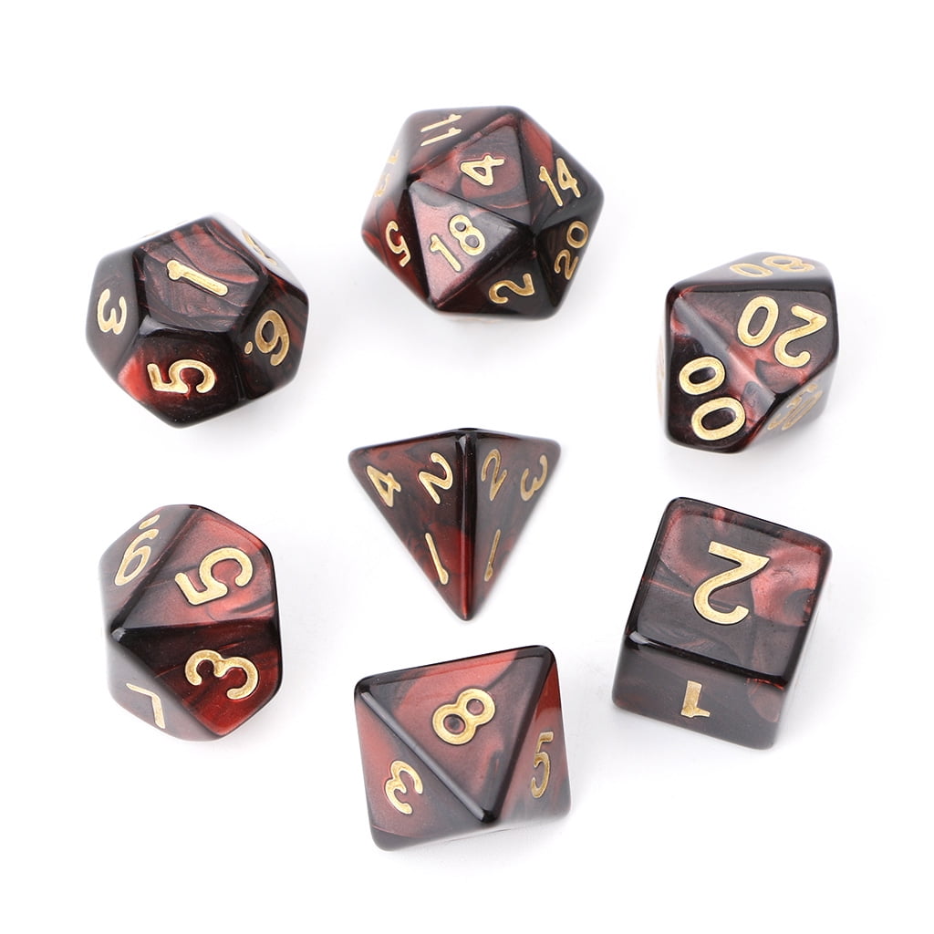 7pcs/Set Acrylic Polyhedral Dice For TRPG Board Game D4-D20 - Walmart.com