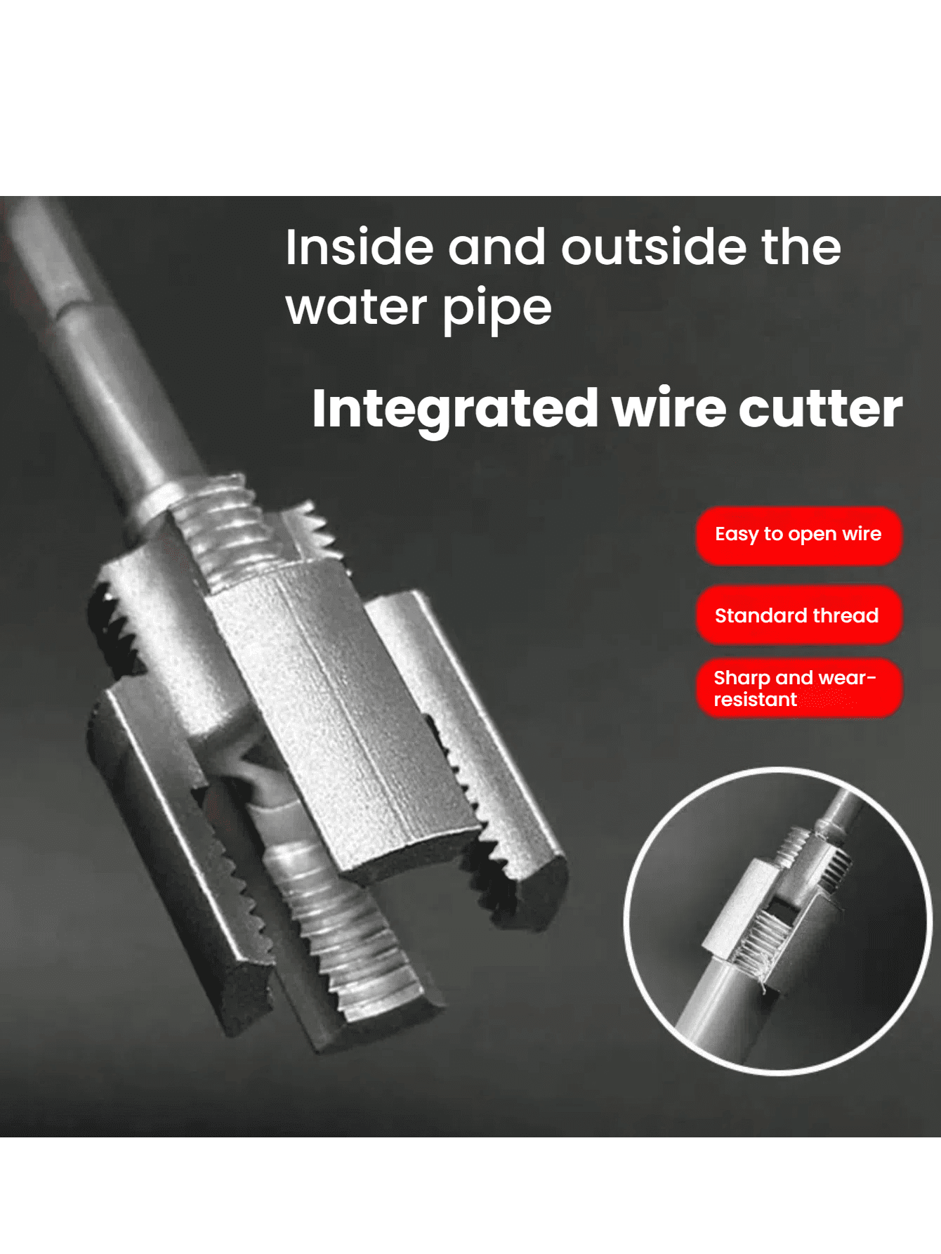 7pcs/Set Water Pipe Inner Hole Thread Opener Water Pipe Inner Hole ...