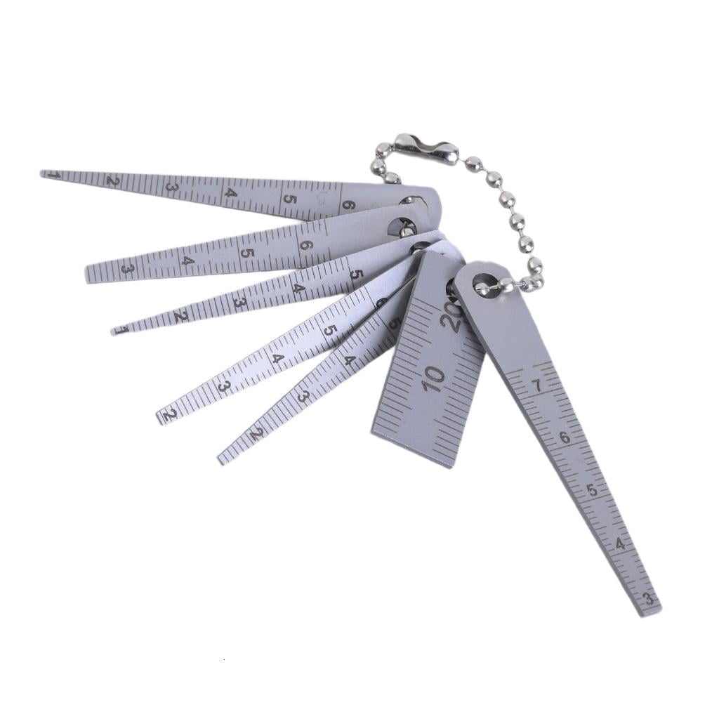 7pcs Stainless Steel Pocket Tapered Ruler Set Lightweight Gaps Gauge ...