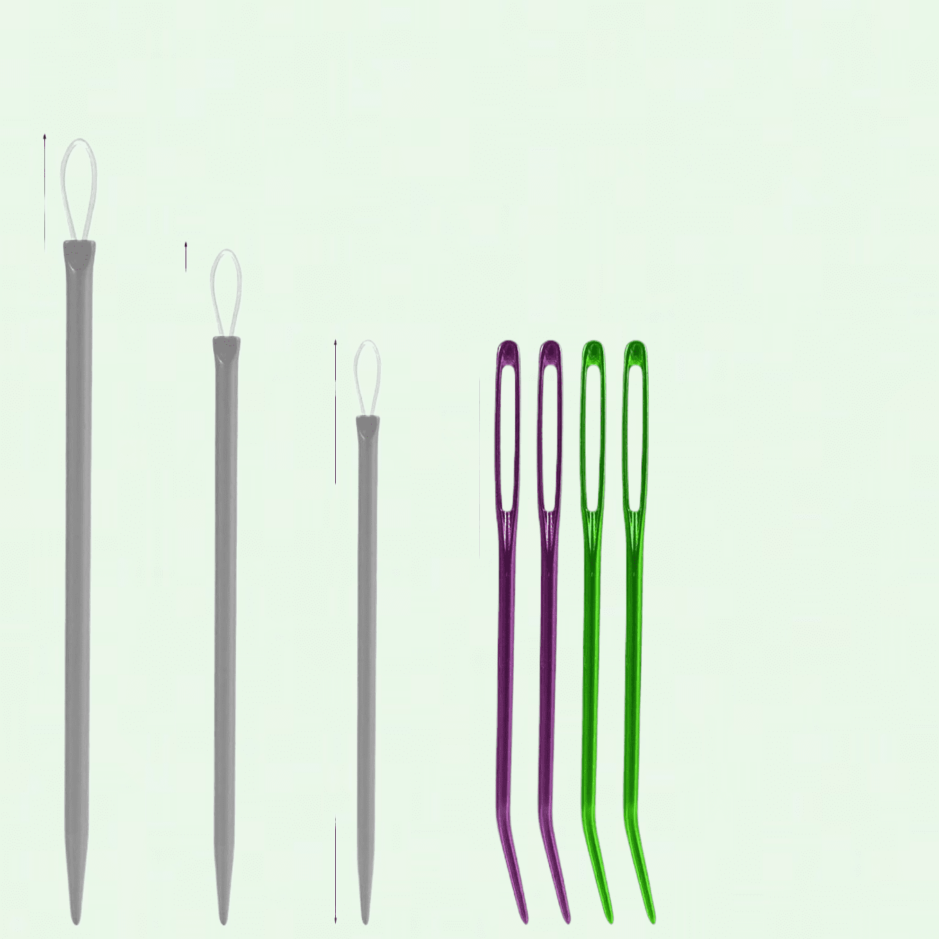 7pcs Stainless Steel Yarn Darning Needles, Tapestry Needle Set for ...