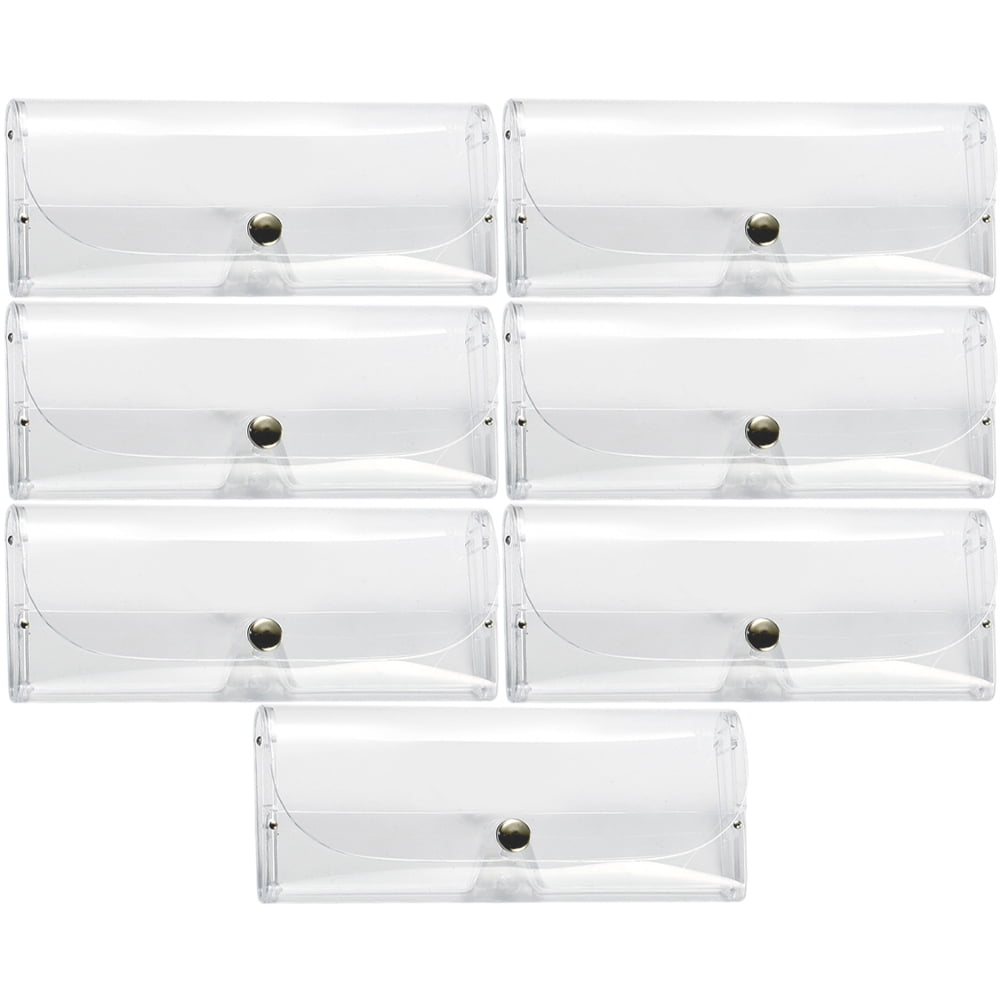 7pcs Transparent Hard Glasses Case Plastic Eyeglasses Sunglasses ...