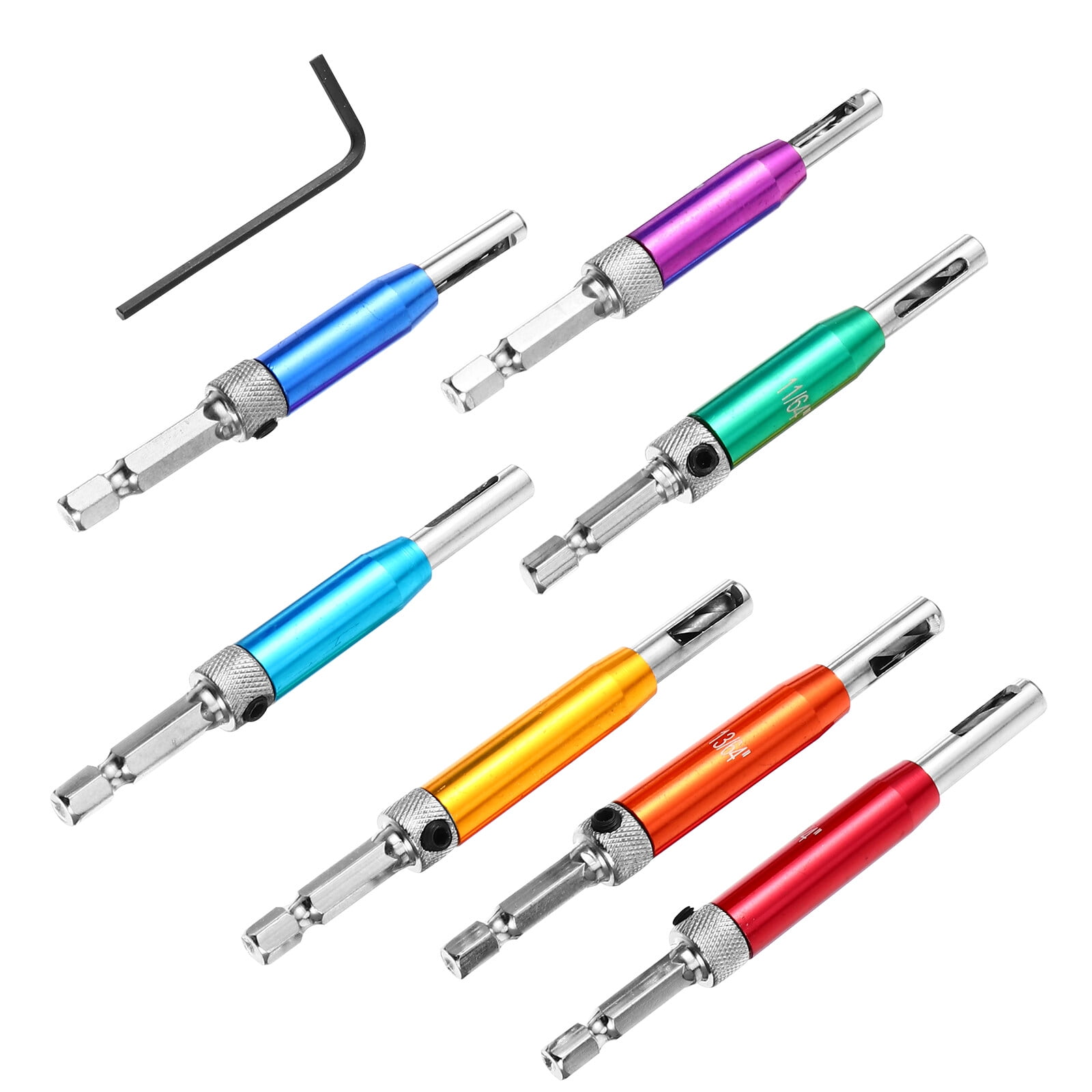 7pcs Window Door Drill Bit Set Hinge Drill Bit Set Hinge Hole Puncher ...