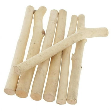 100 Pieces Round Natural Balsa Wood Wooden Sticks Dowel Rod for Model ...
