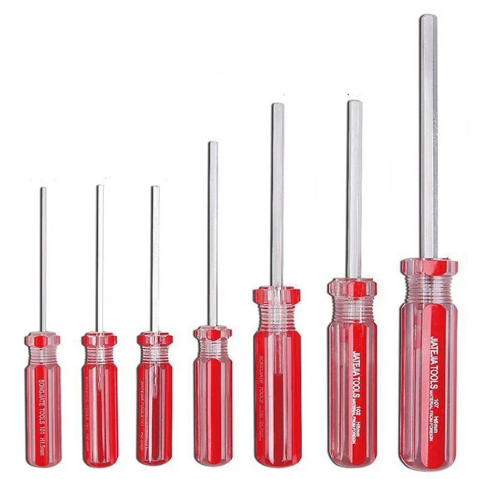 7pcs/set 1.5mm-6mm Hexagon Screwdriver Set CR-V Flat Head Hex Screw ...