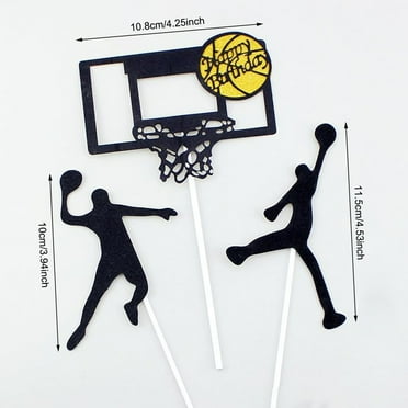 DecoSet® Basketball All Net Cake Topper, 5-Piece Cake Decoration Set ...