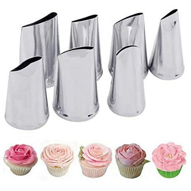 7pcs/set Cake Decorating Tips Set Cream Icing Piping Fondant Rose ...