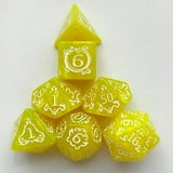 7pcs/set Hollowed Out Pattern Digital Dice Set for TRPG RPG COC Cthulhu ...