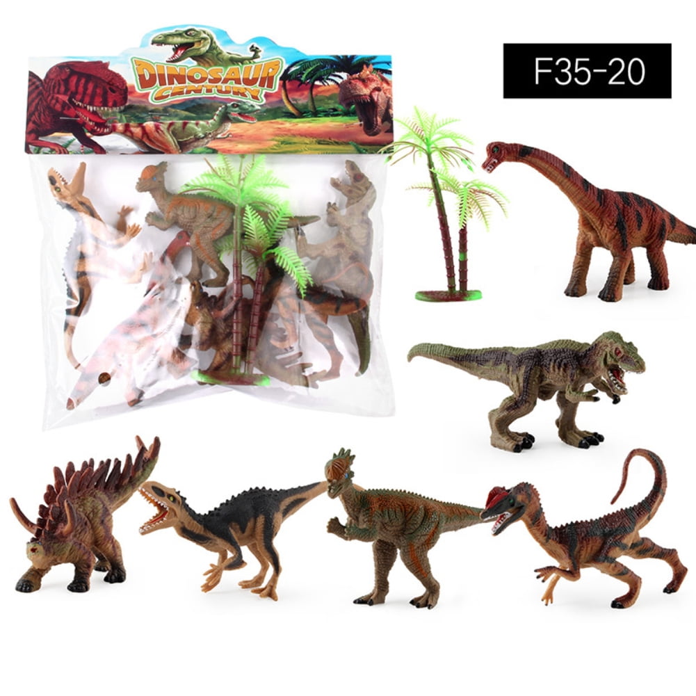 7pcs/set Mini Animals Dinosaur Simulation Toy Jurassic Play Dinosaur ...