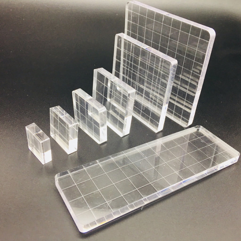 7pcs/set Transparent Acrylic Block DIY Crafts Seal Stamp Scrapbooking ...
