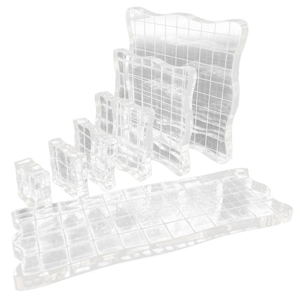 7pcs/set Transparent Acrylic Clear Stamp Block Pad Scrapbooking DIY ...