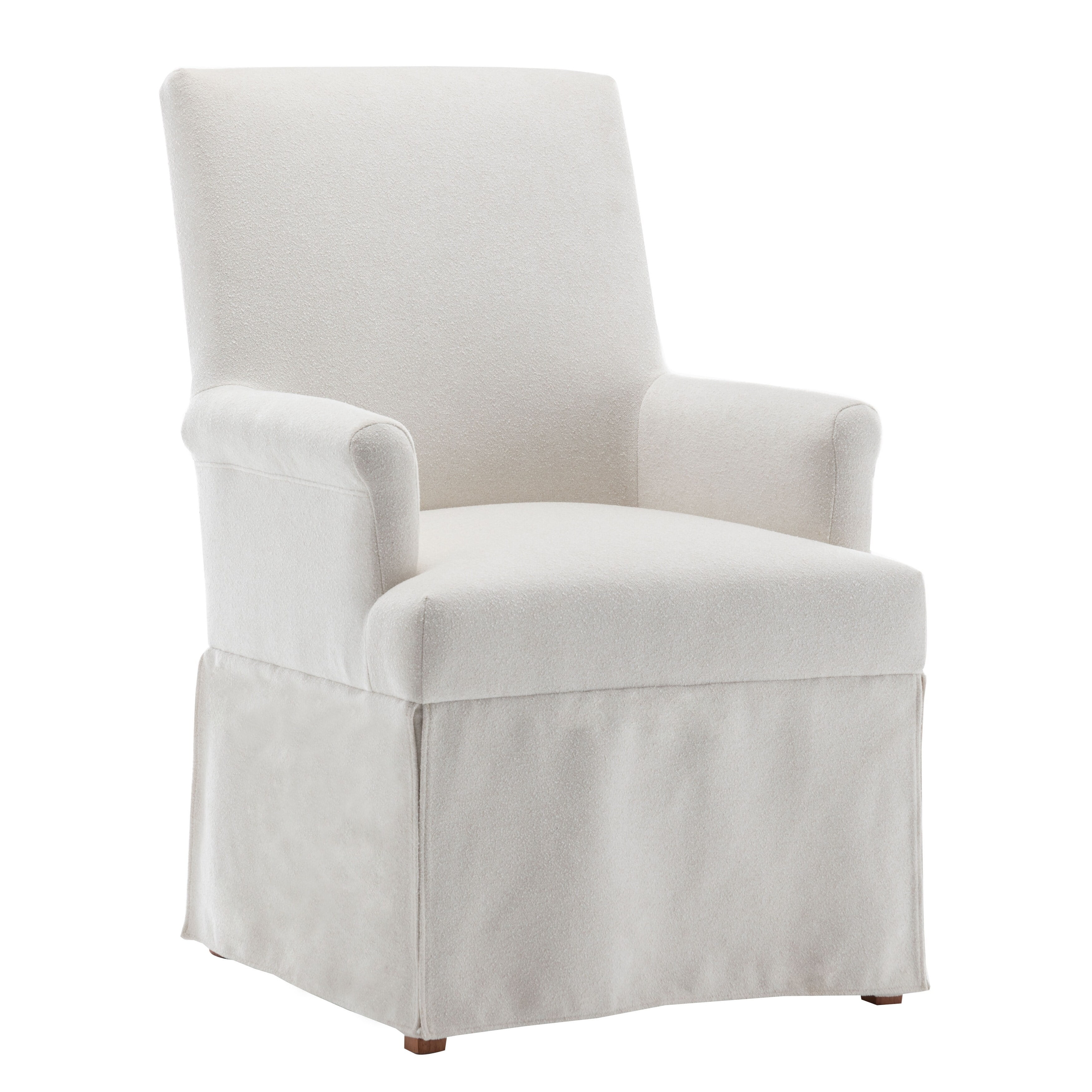 Wovenbyrd Classic Covered Parsons Dining Arm Chair, Wood Frame ...