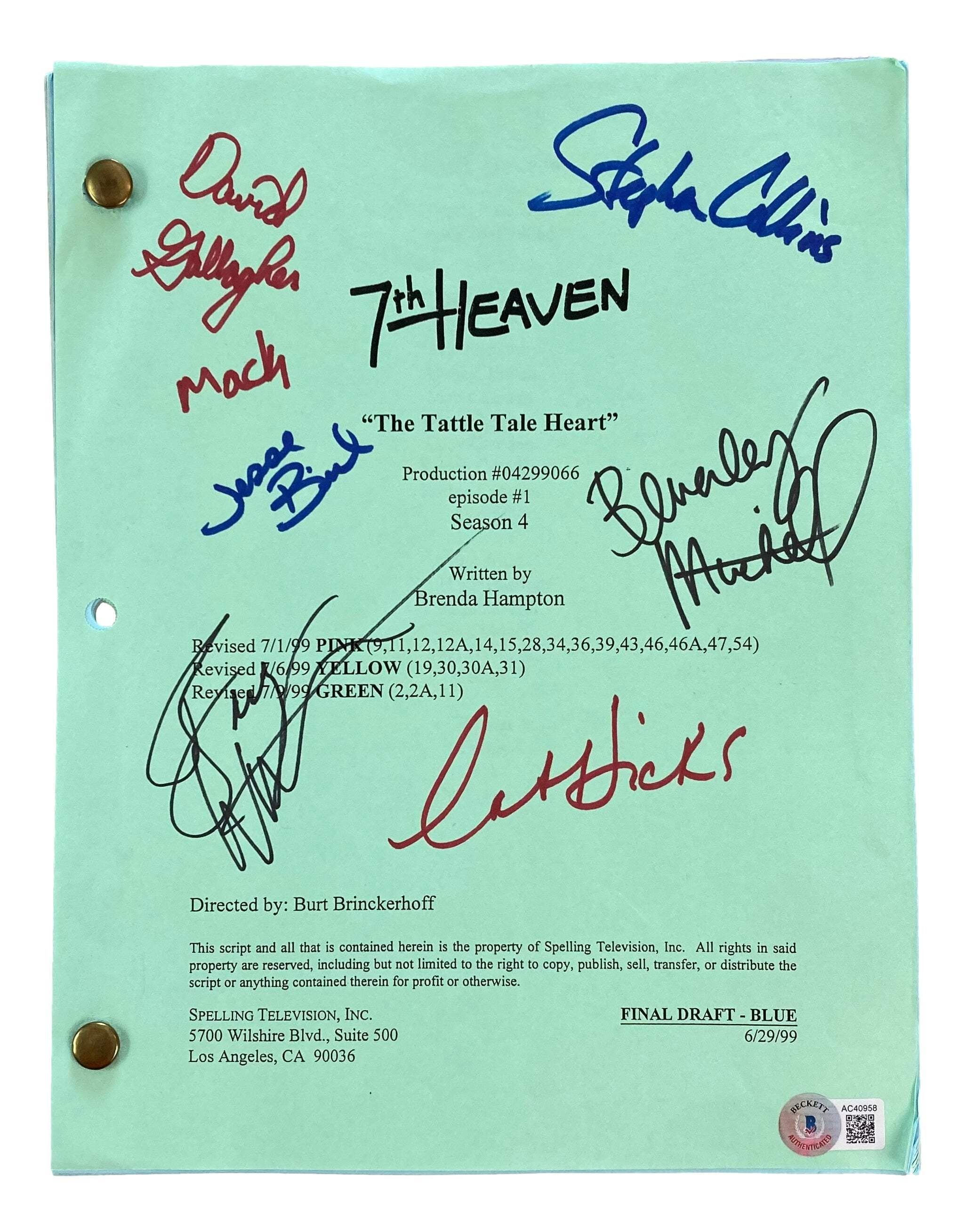 7th Heaven (7) Cast Signed The Tattle Tale Heart Script Jessica Biel ...