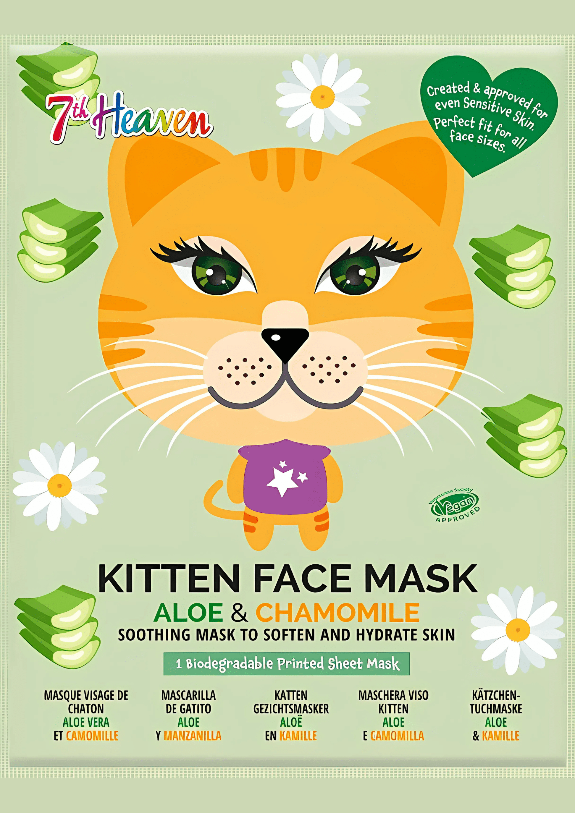 7th Heaven Kitten Face Sheet Mask - Walmart.com