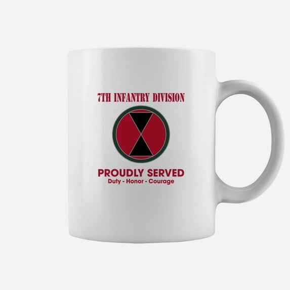 7th Infantry Division Proudly Served Duty Honor Courage Coff - Walmart.com