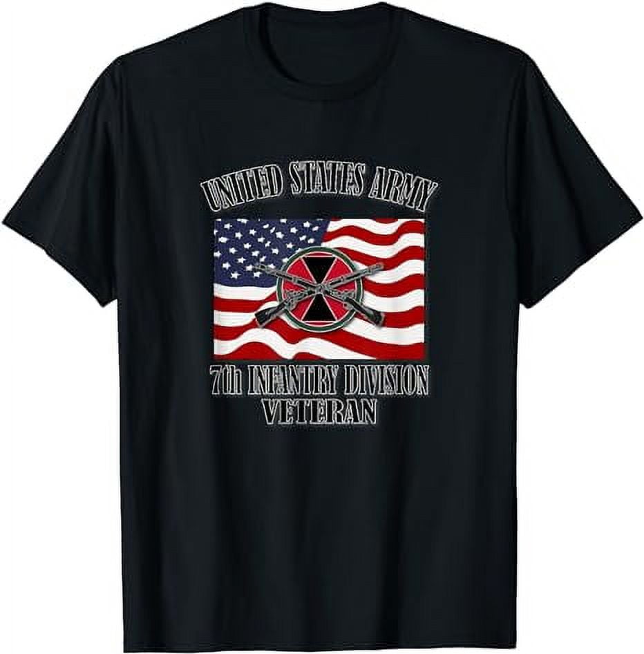 7th Infantry Division Veteran (Front Design) T-Shirt - Walmart.com