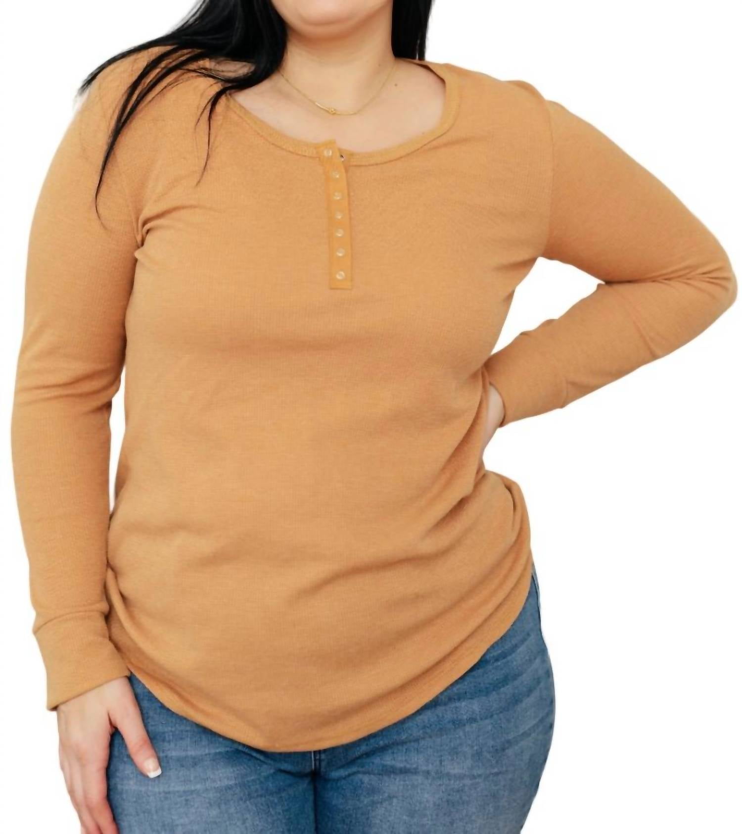 7Th Ray It's Been So Long Henley Top - Walmart.com