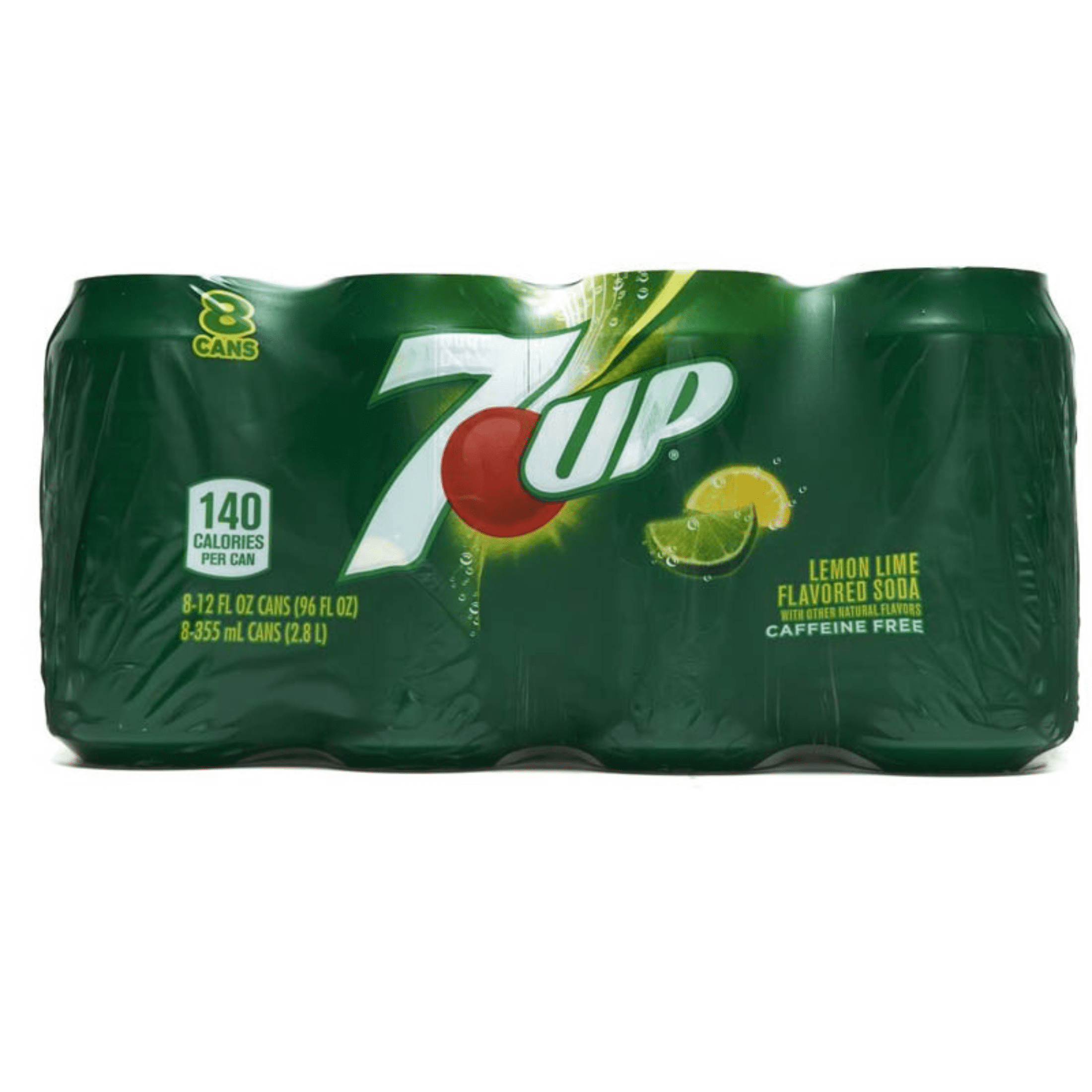 7up Limon Lime Soda, 12 fl oz, Cans, 8 Pack, Soft Drink, Allergens Not ...