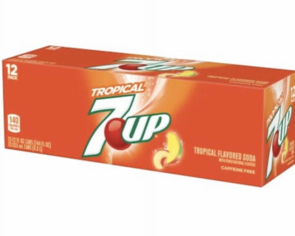 7up Tropical flavored soda 12 fl. oz. (pack of 12) Caffeine Free ...