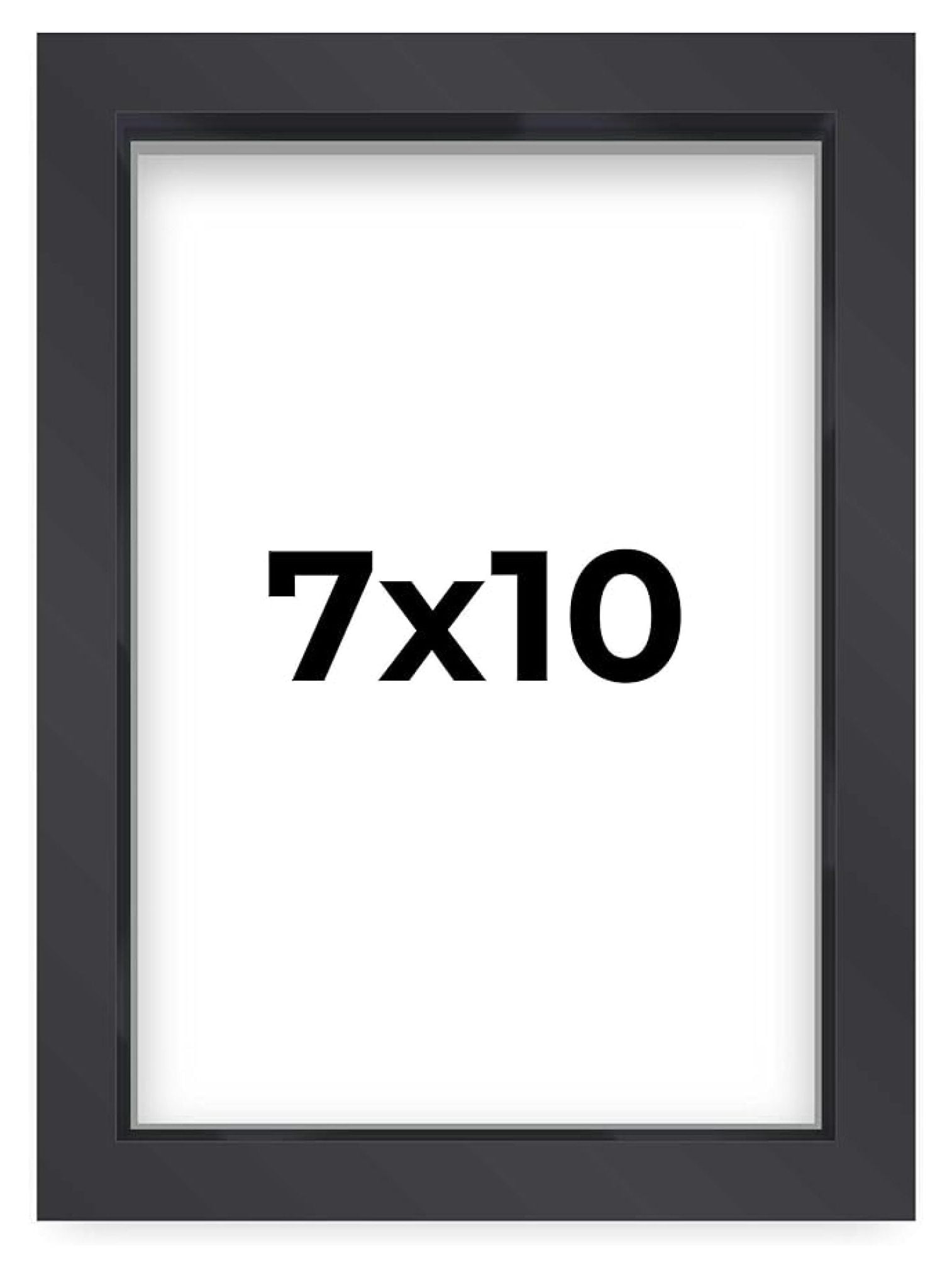 7x10 Black Shadowbox Frame - Box Frame Interior Size 7x10 by 1.5 Inches ...