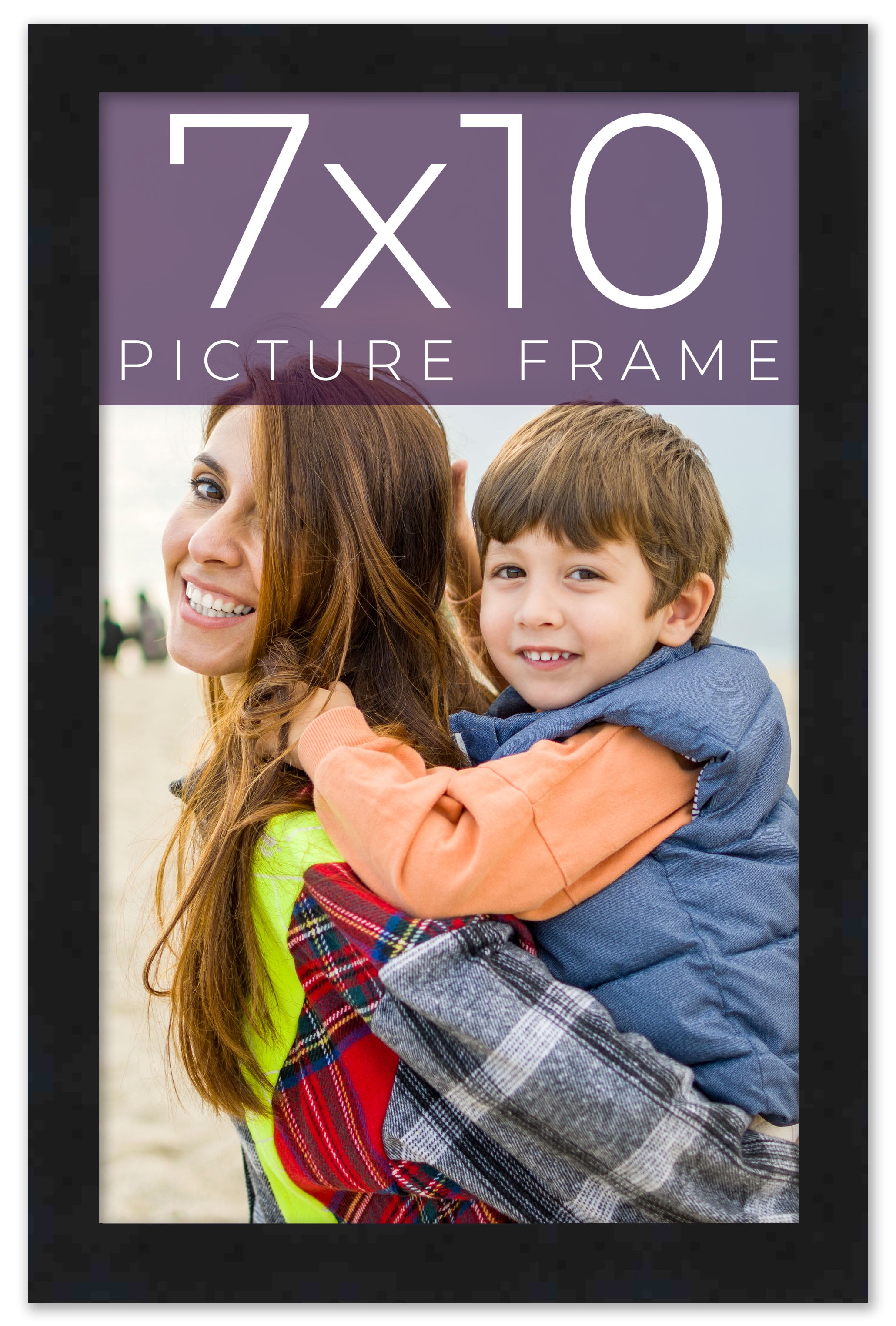 7x10 Frame Black Real Wood Picture Frame Width 0.75 inches | Interior ...