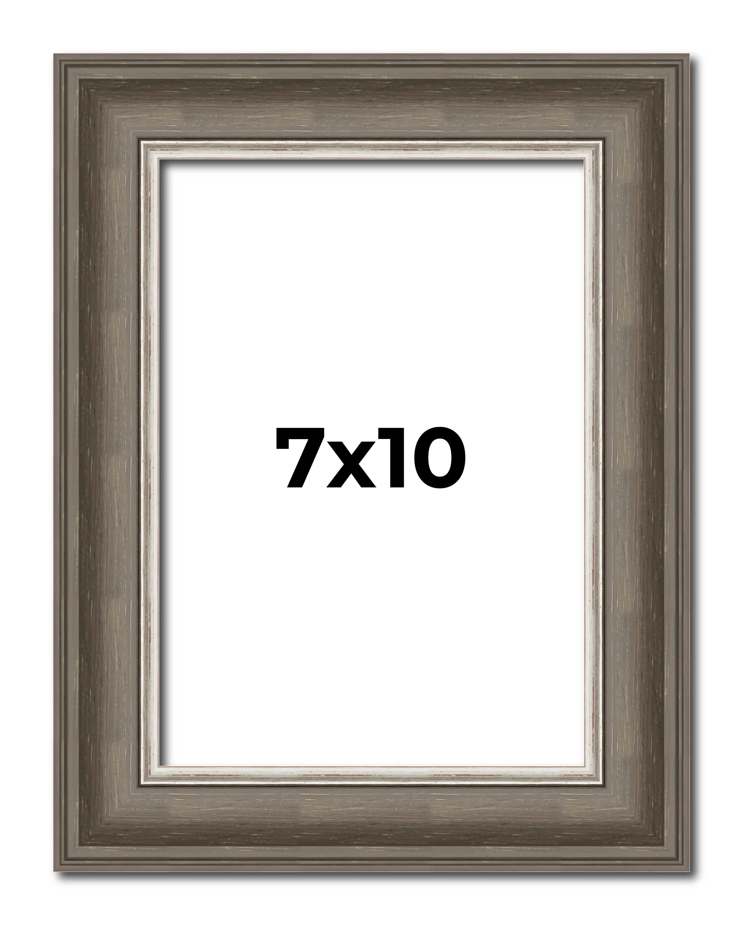 7x10 Frame Brown Solid Wood Picture Frame | 1.75 Inch Moulding Width ...