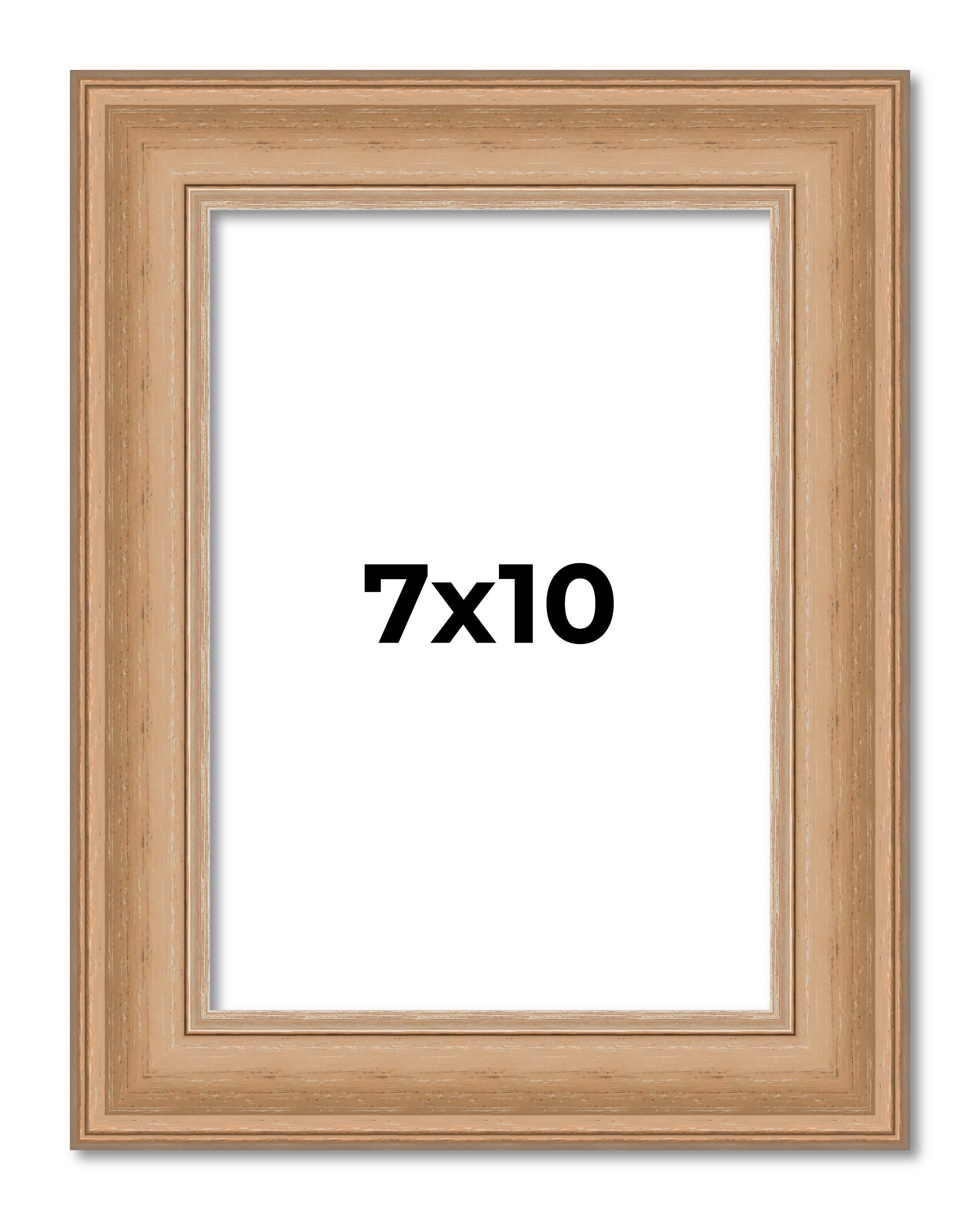 7x10 Frame Charleston Honey Brown Solid Wood Picture Frame Width 1.75 ...