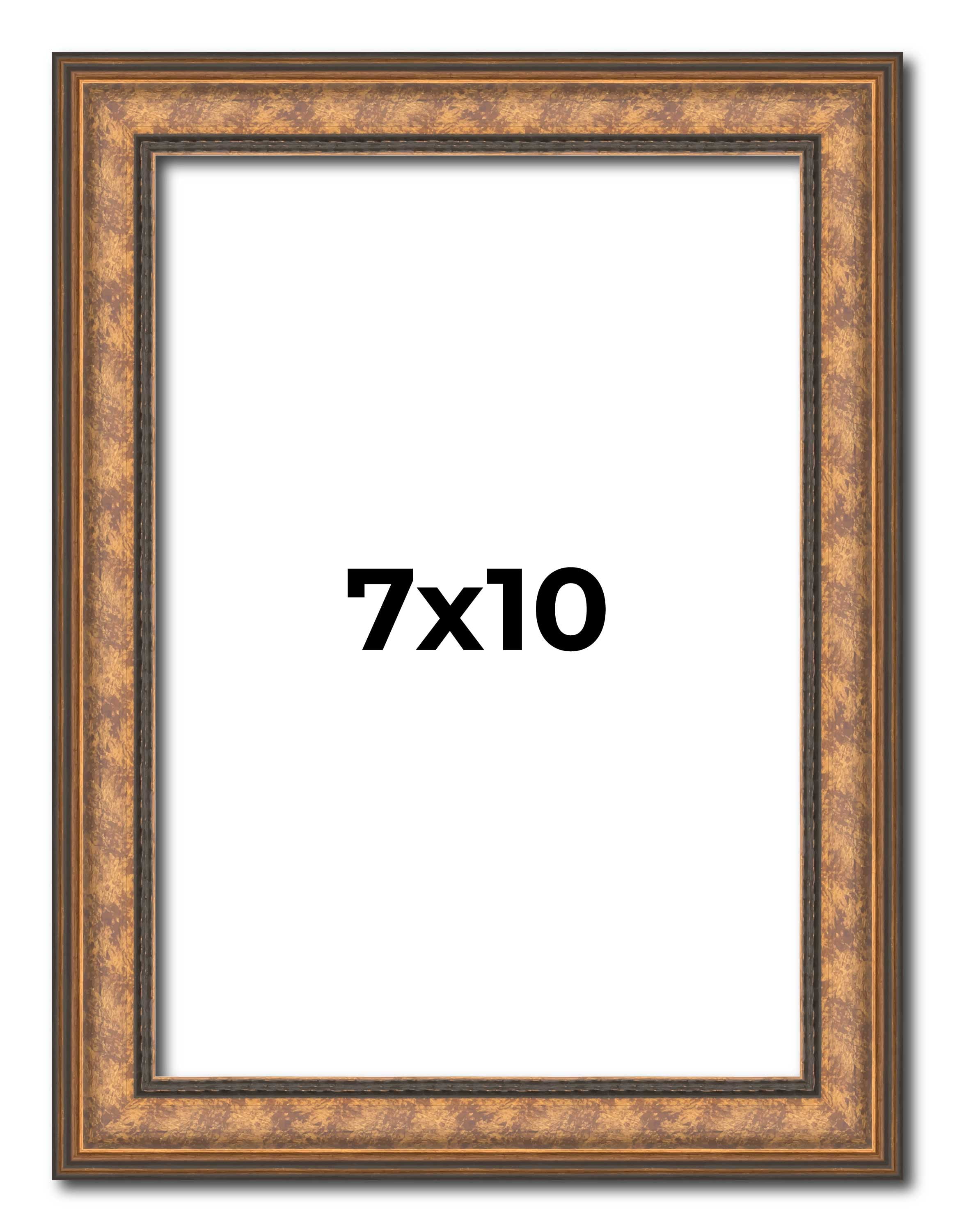 7x10 Frame Gold Real Wood Picture Frame Width 1.25 inches | Interior ...