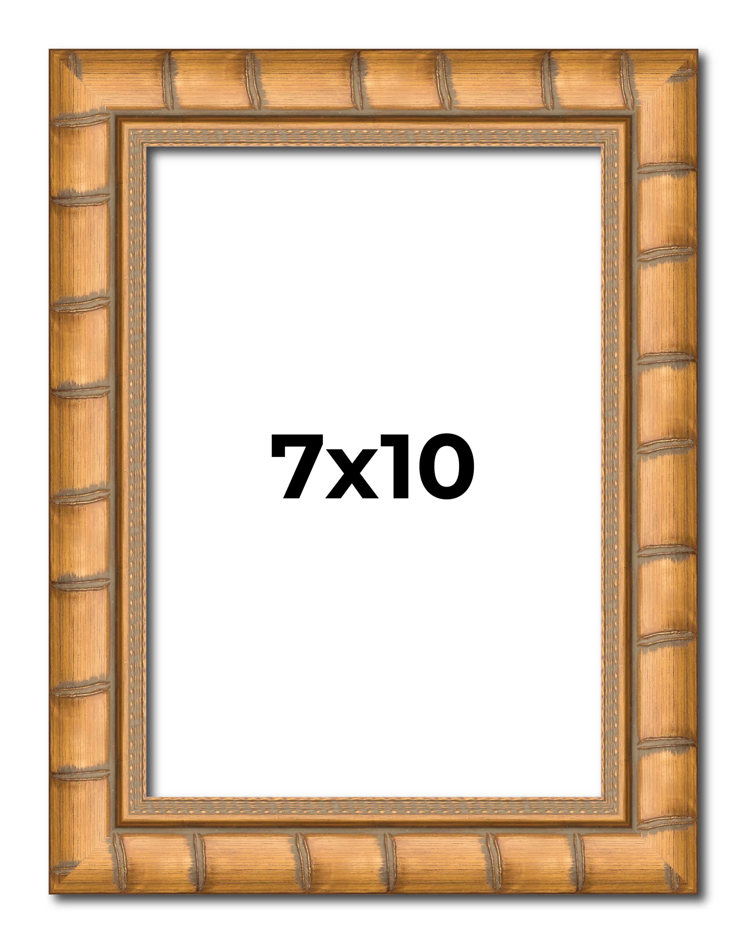 7x10 Frame Gold Real Wood Picture Frame Width 1.5 inches | Interior ...