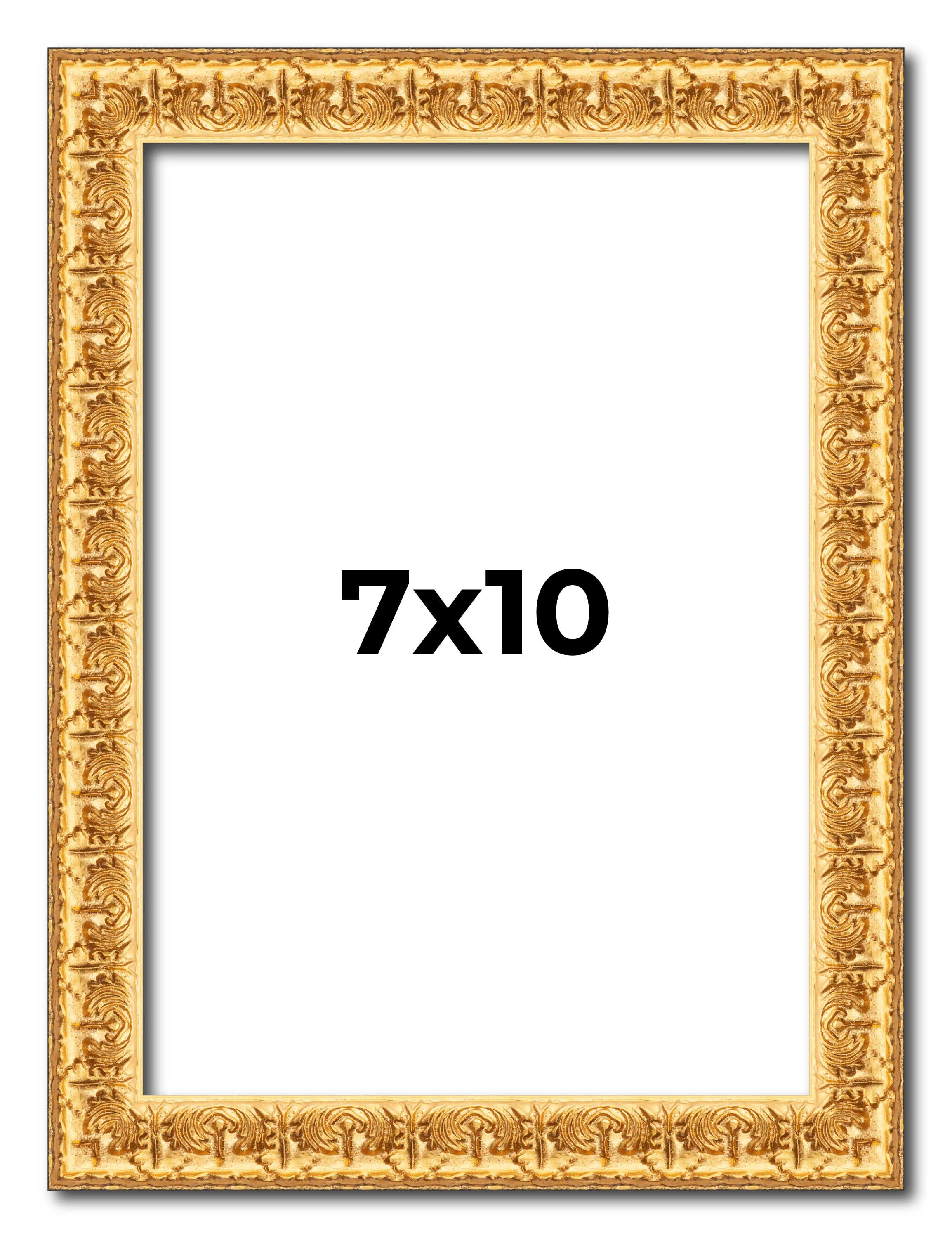 7x10 Frame Gold Real Wood Picture Frame Width 1 inches | Interior Frame ...