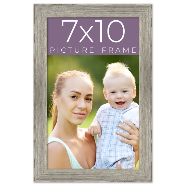 7x10 Frame Grey Real Wood Picture Frame Width 1.5 Inches | Interior ...