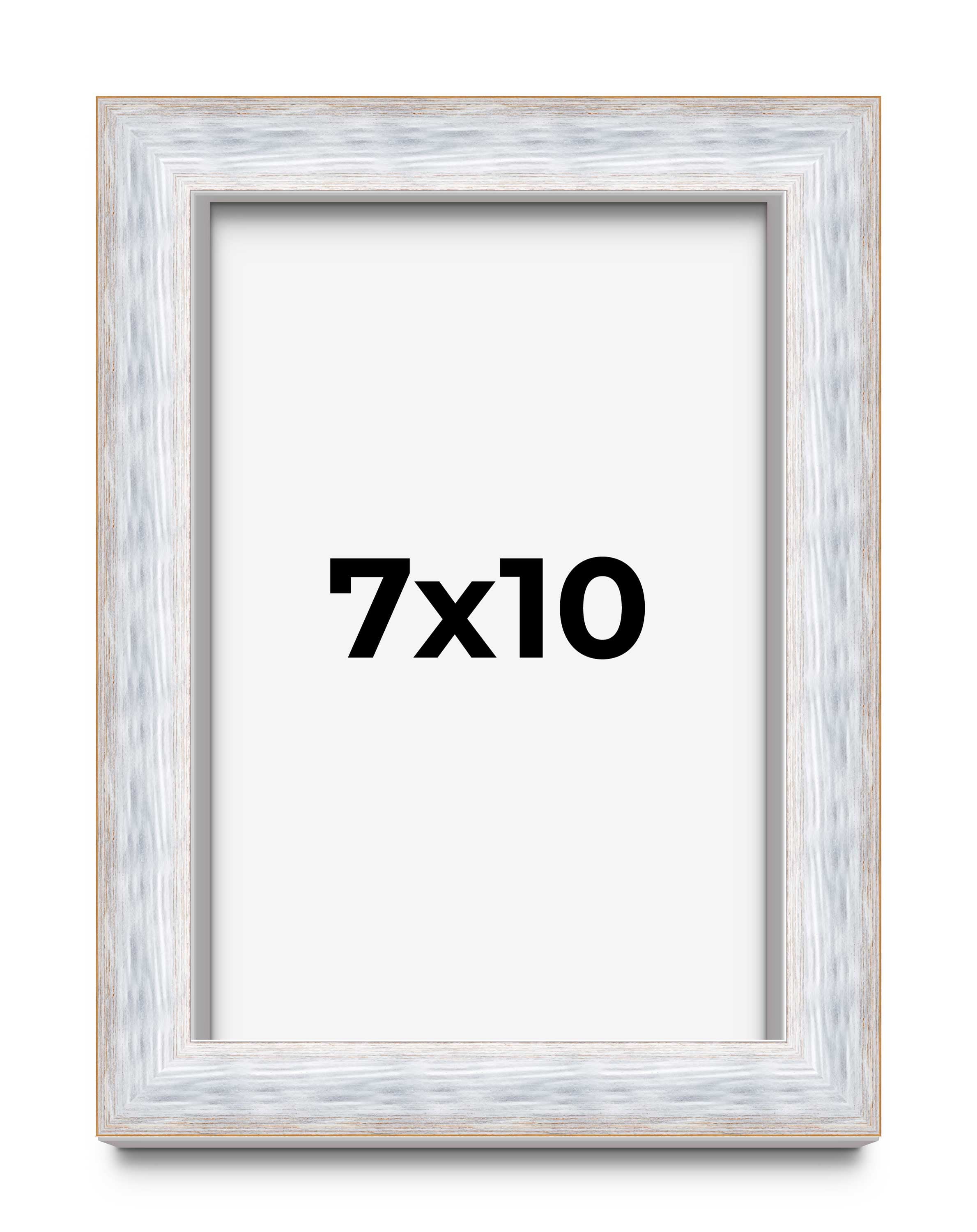 7x10 Shadow Box Frame Silver | 1.625 Inches Deep Real Wood Contemporary ...