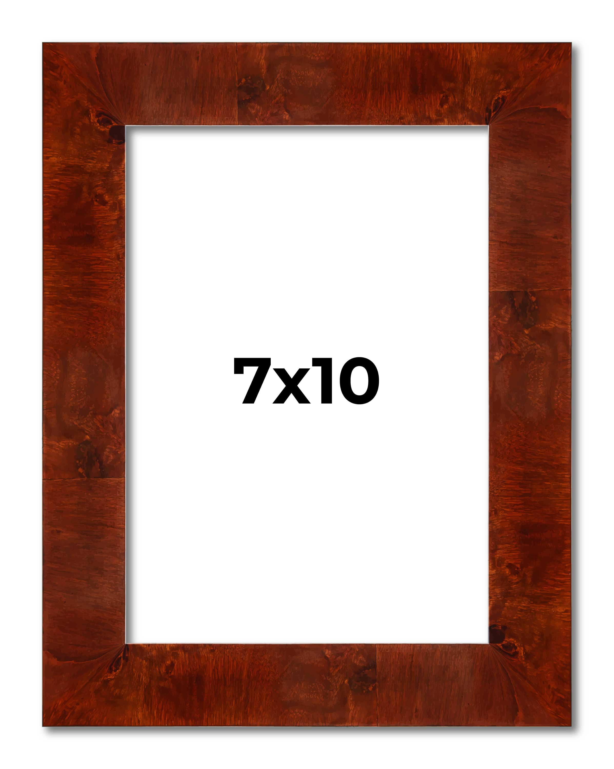 7x10 Walnut Brown Veneer Real Wood Picture Frame Width 1.75 inches ...