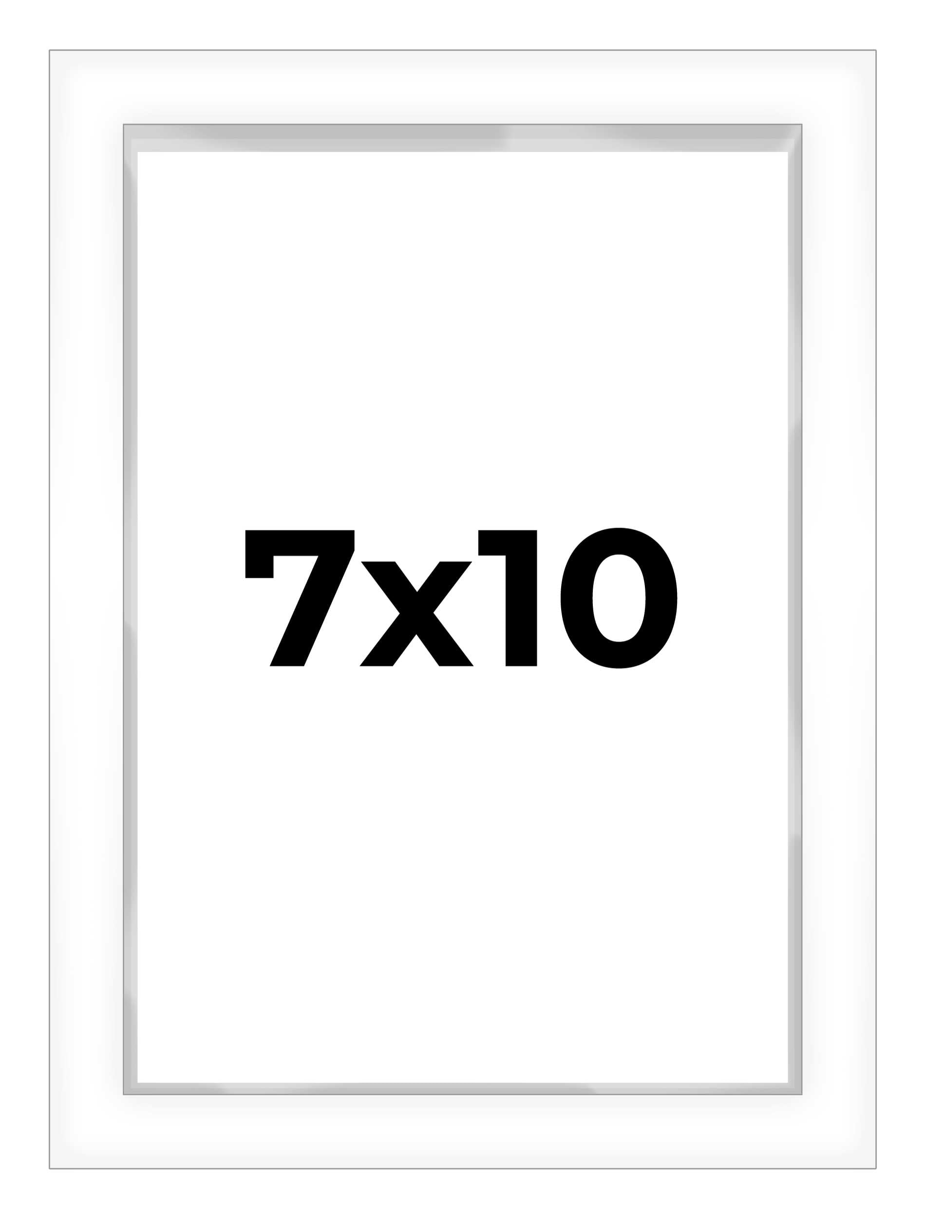 7x10 White Shadowbox Frame - Interior Size 7x10 by 1 Inches - Made to ...