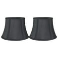 7x10x7" Faux Silk Bell Lamp Shade, Gray, Set of 2 - Walmart.com