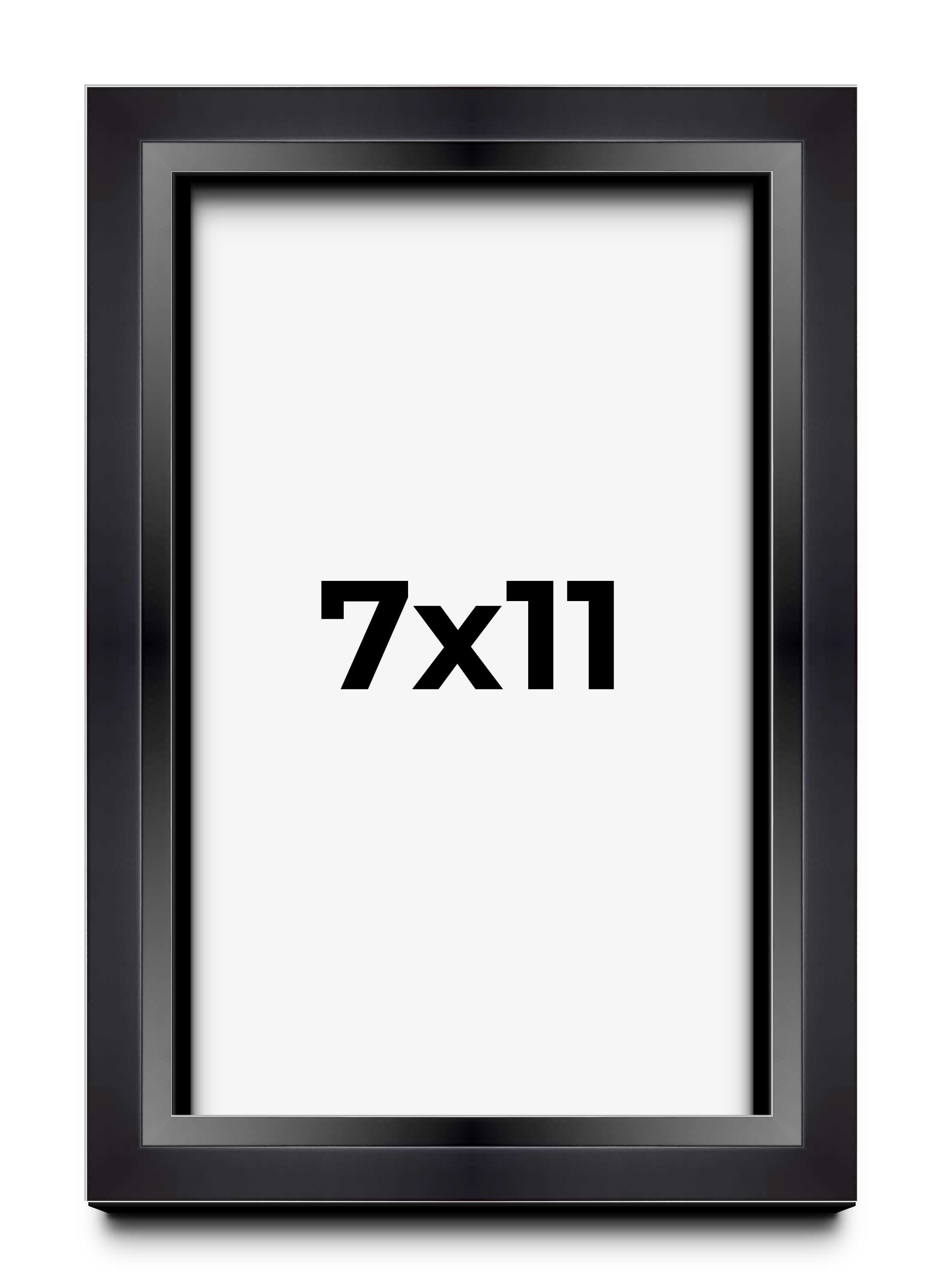 7x11 Black Shadowbox Frame - Interior Size 7x11 by 1.5 Inches - Made to ...