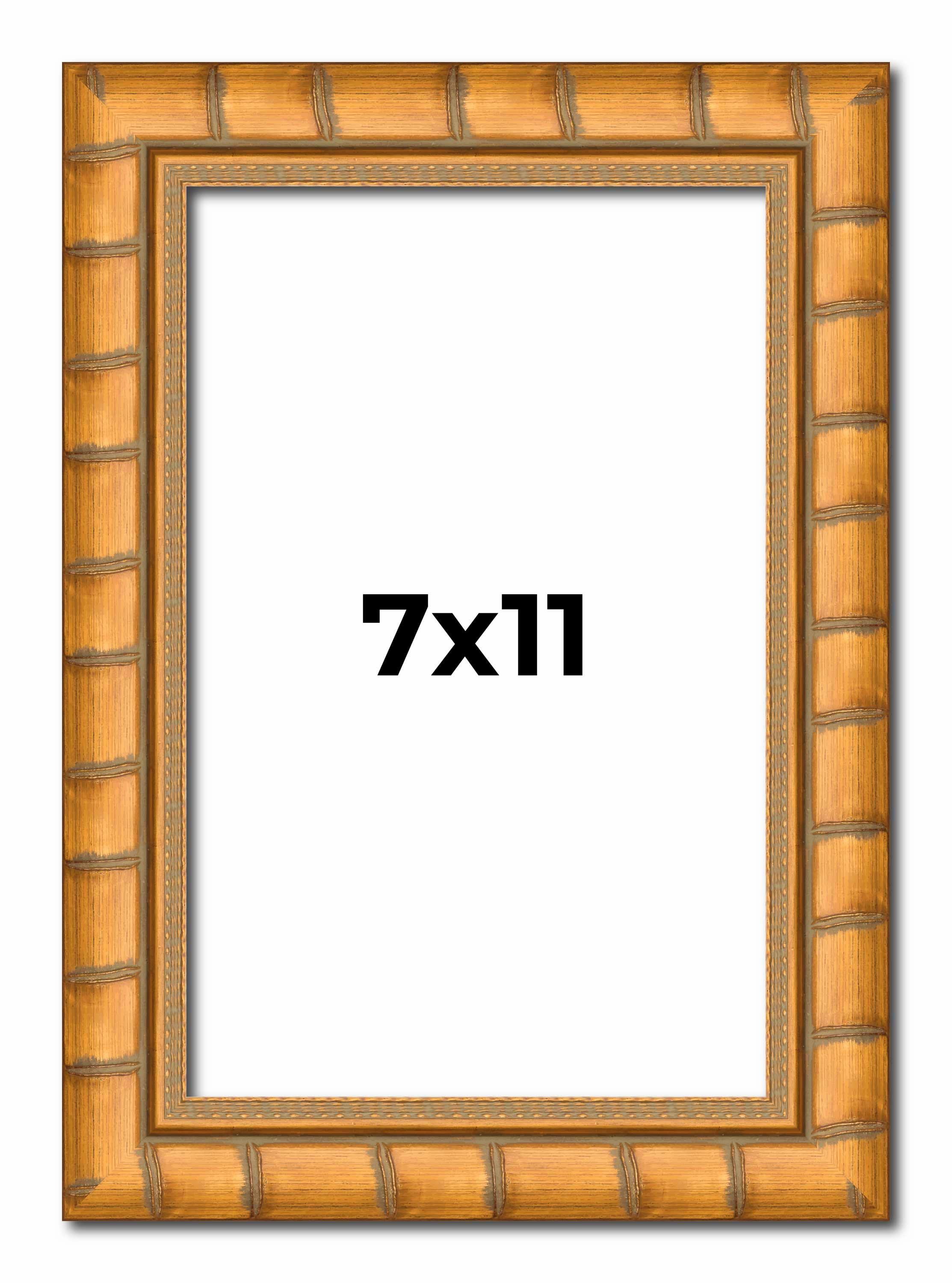 7x11 Frame Gold Real Wood Picture Frame Width 1.5 inches | Interior ...