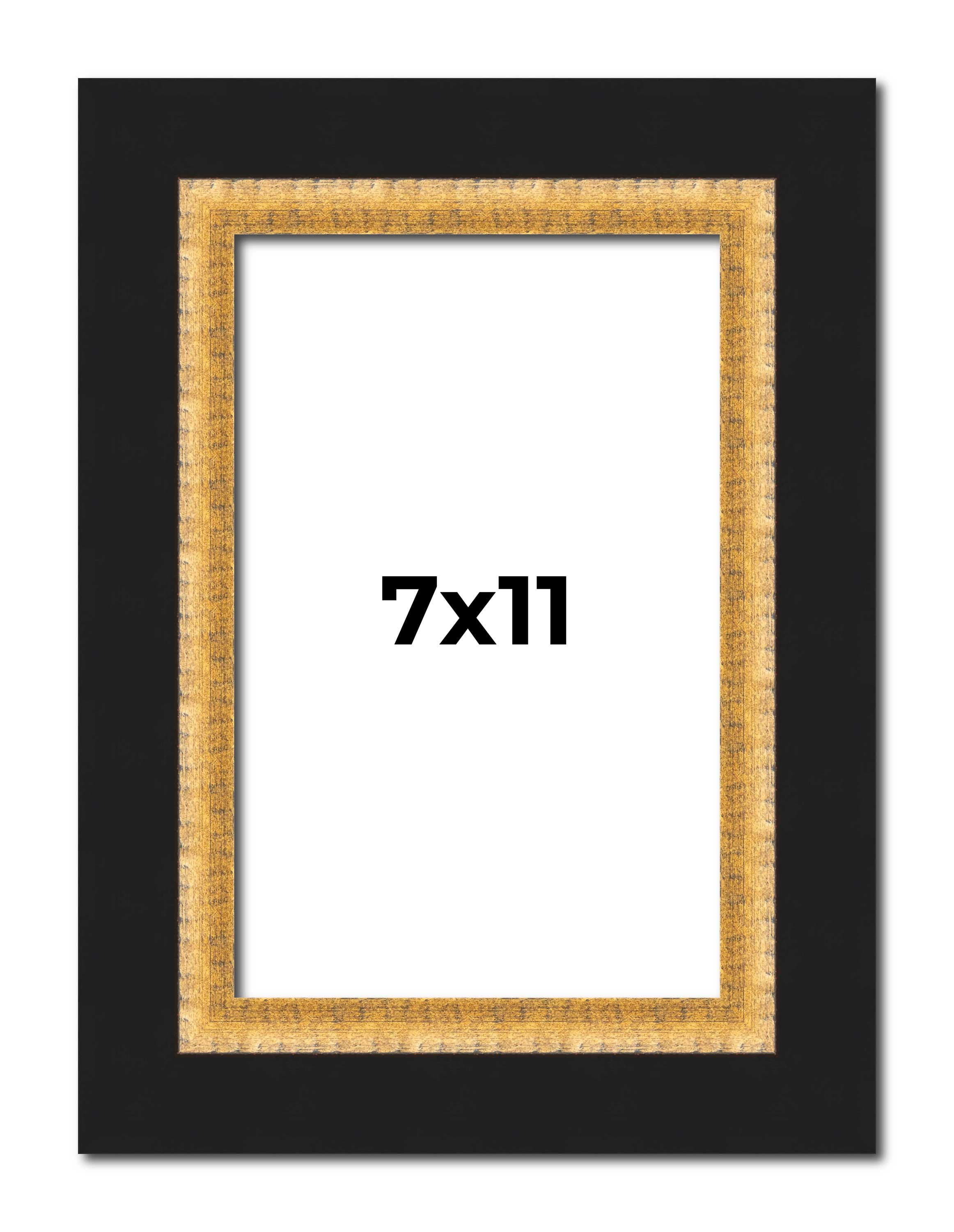 7x11 Frame Gold Real Wood Picture Frame Width 2.25 Inches | Interior ...