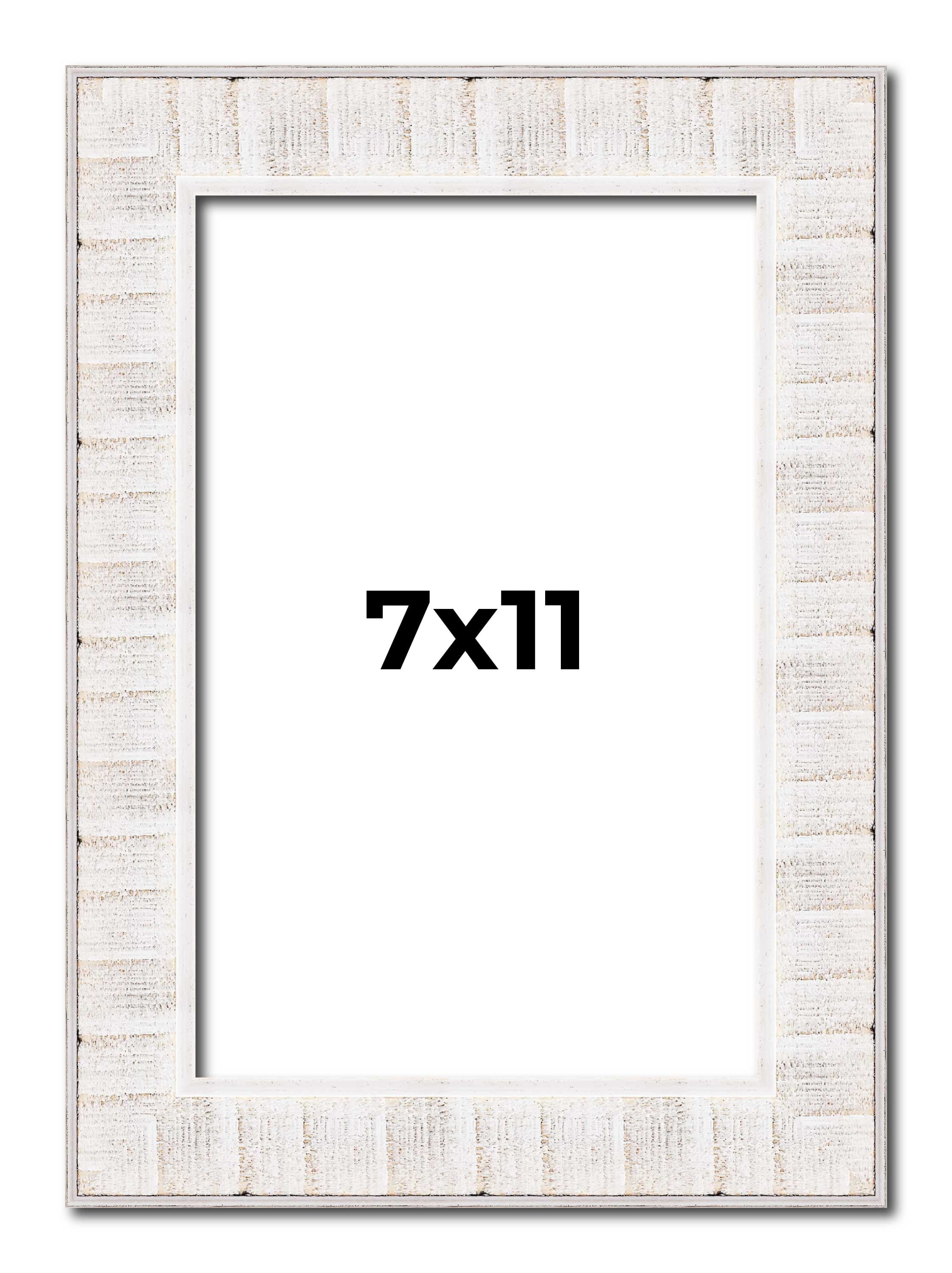 7x11 Frame White Sonoma Rustic Wood Picture Frame | 1.5 Inch Moulding ...