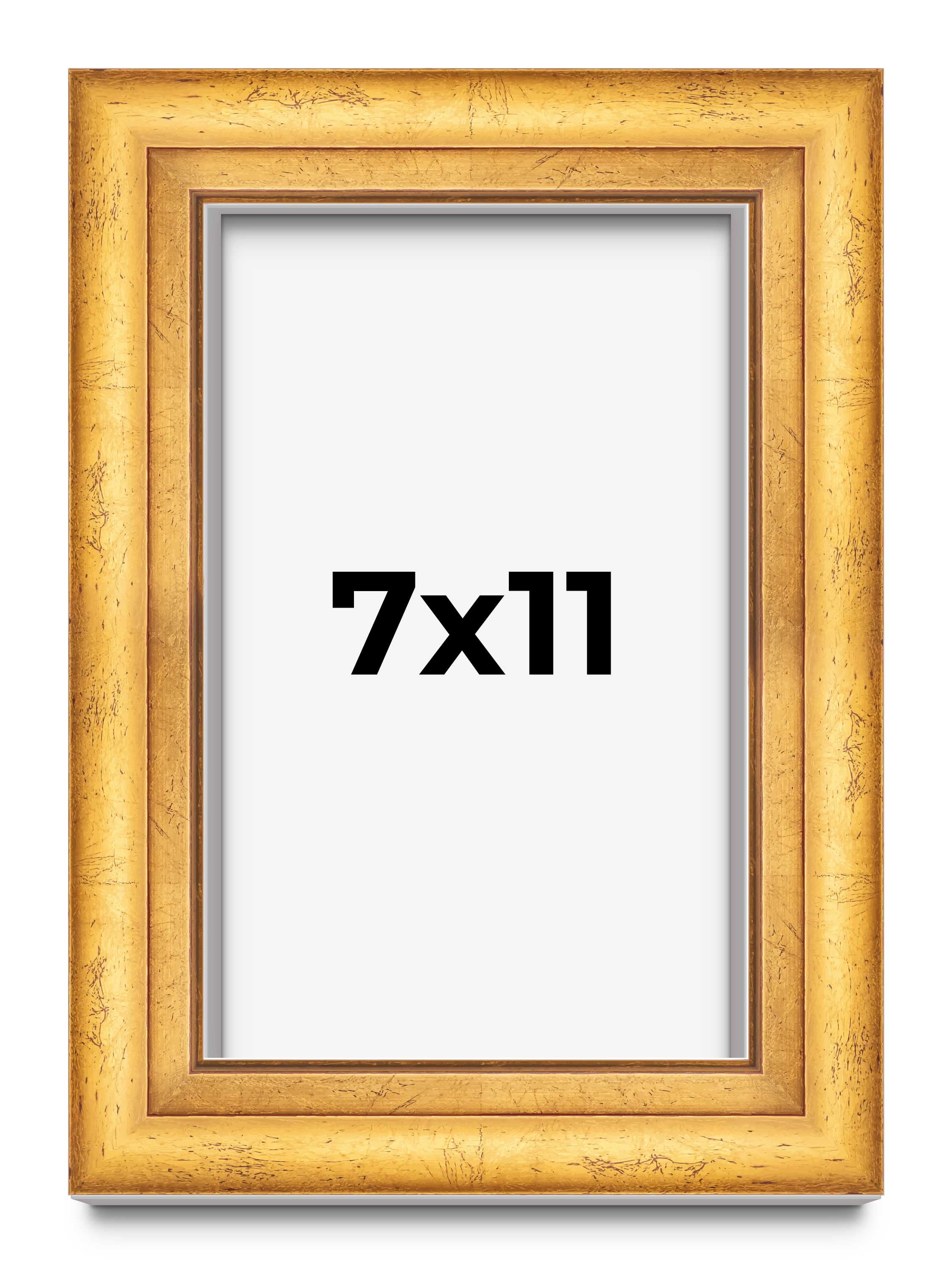 7x11 Shadow Box 1.75" Deep Gold Picture Frame - UV Acrylic, Foam Board ...