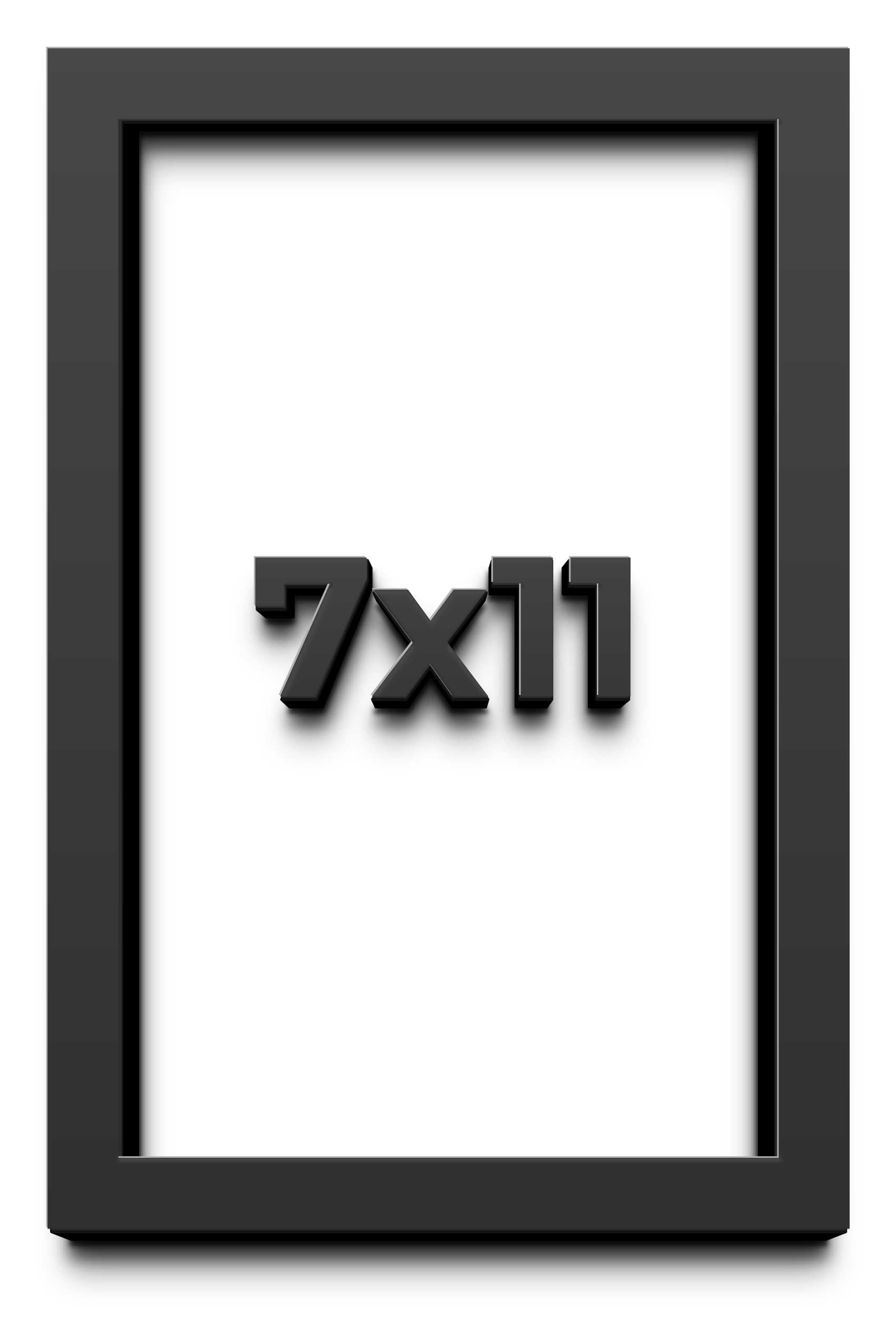 7x11 Shadow Box Frame Black | 1 inches Deep Real Wood Contemporary ...
