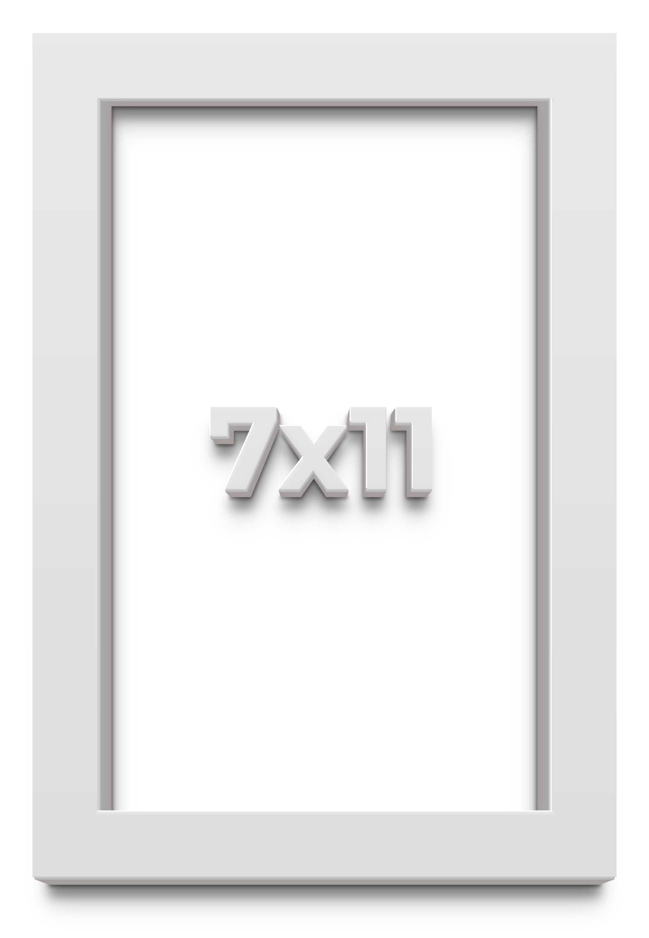 7x11 Shadow Box High Gloss White Display Frame | 1.625 Inches Deep | 1 ...