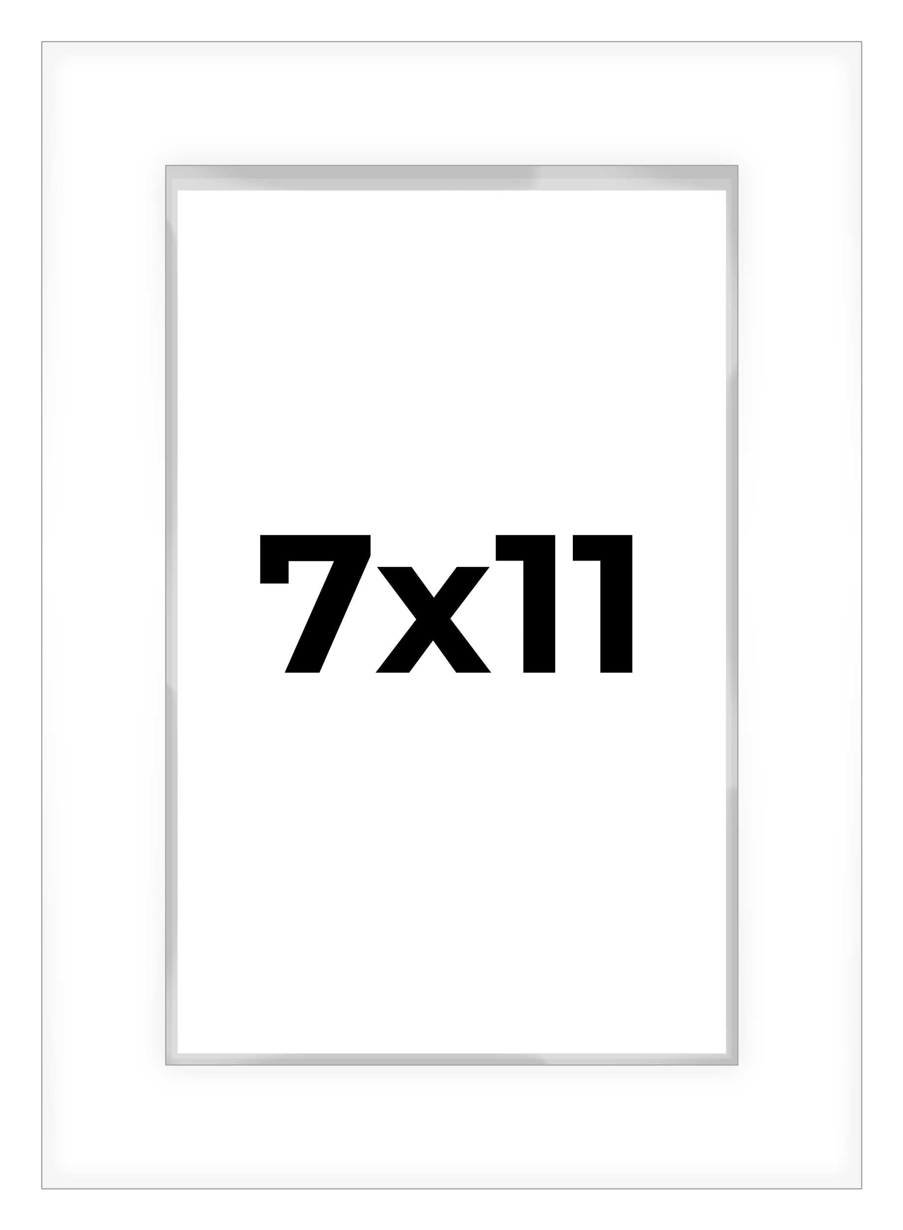 7x11 White Shadowbox Frame - Interior Size 7x11 by 1 Inch - Made to ...