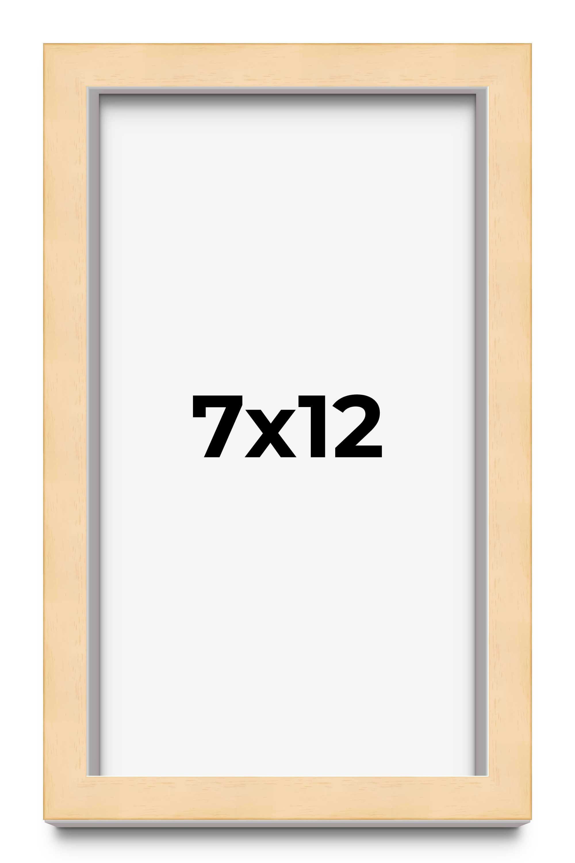 7x12 Frame Natural Wood Picture Frame | 0.75 Inch Moulding Width | with ...