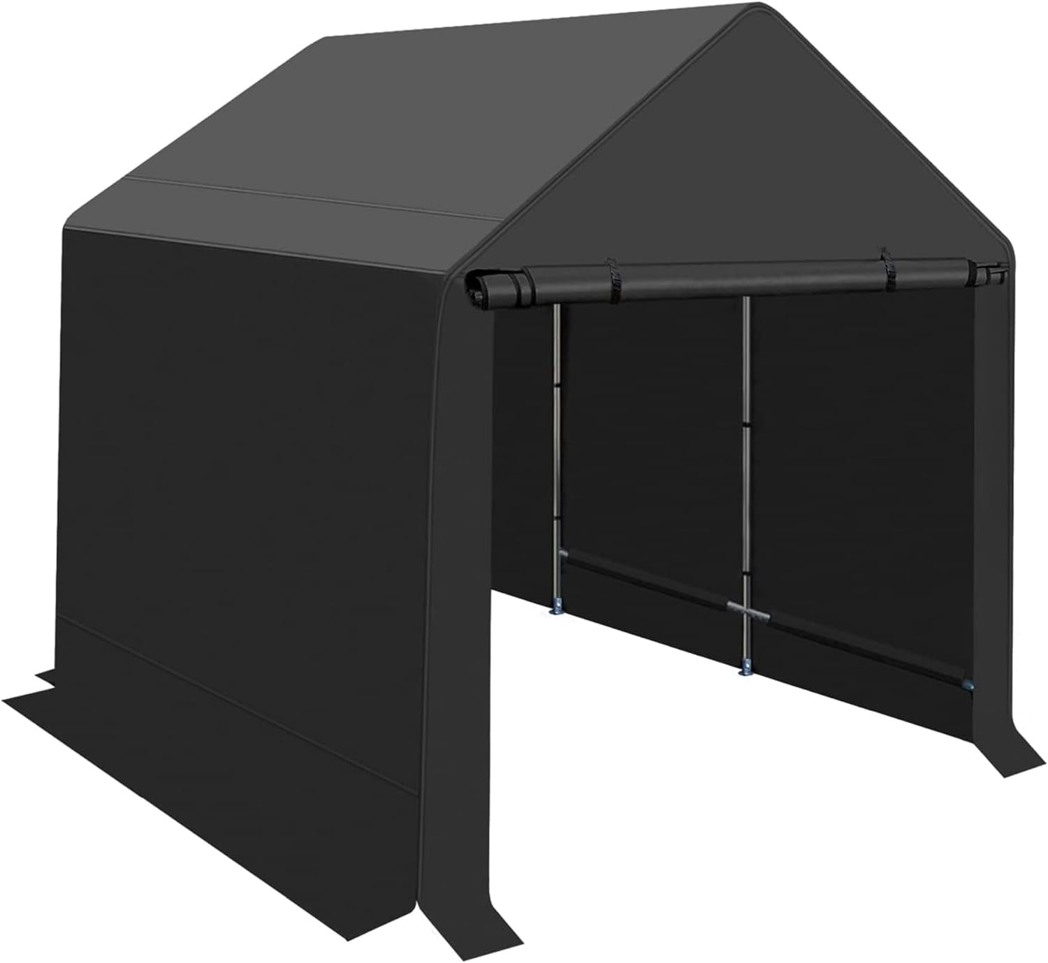 7x12 Outdoor Storage Shed Heavy Duty Carport with Metal Frame, Shelter ...