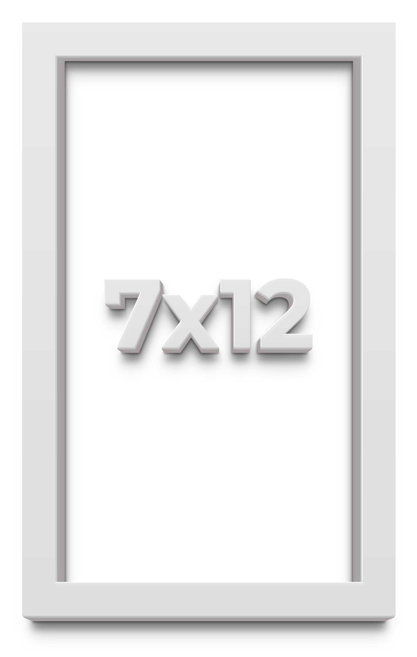 7x12 Shadow Box Frame White | 2 Inches Deep Real Wood Contemporary ...