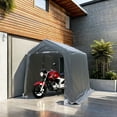 7x12 ft Outdoor Garden Steel Portable Shed Tent, Waterproof Portable ...
